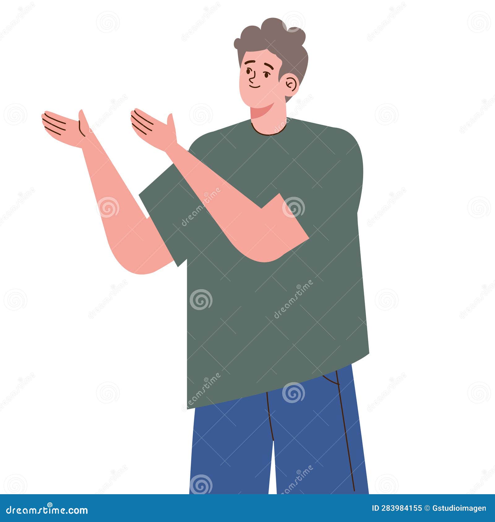 Young Man Standing Speaking Stock Vector - Illustration of adult ...