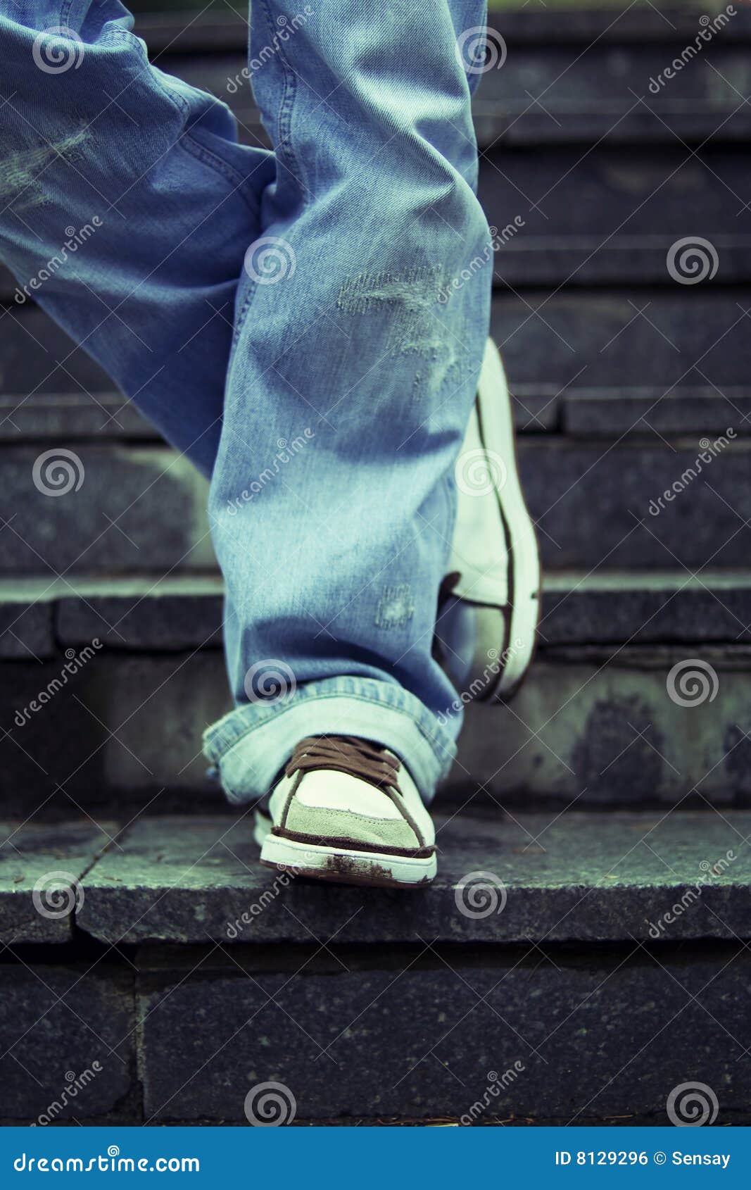Young Man Standing on Steps Stock Photo - Image of teenager, close: 8129296