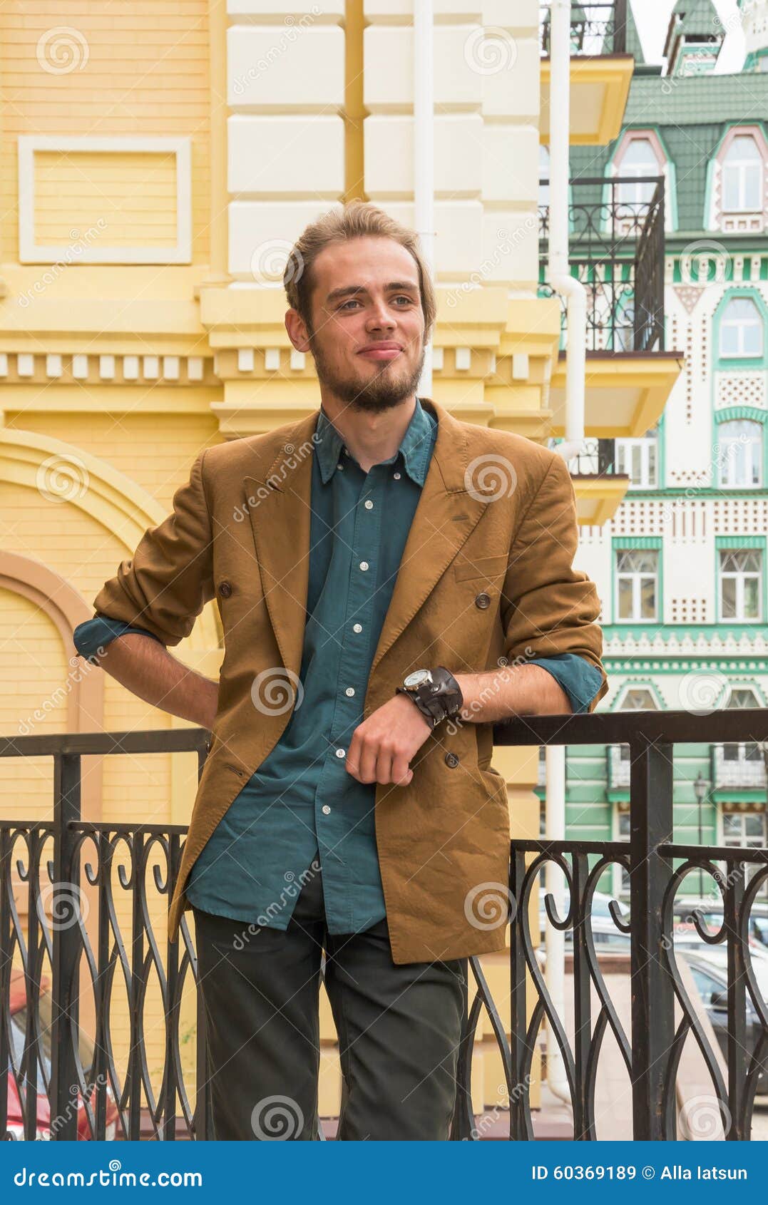 A Young Man Standing on the Street Stock Image - Image of male ...