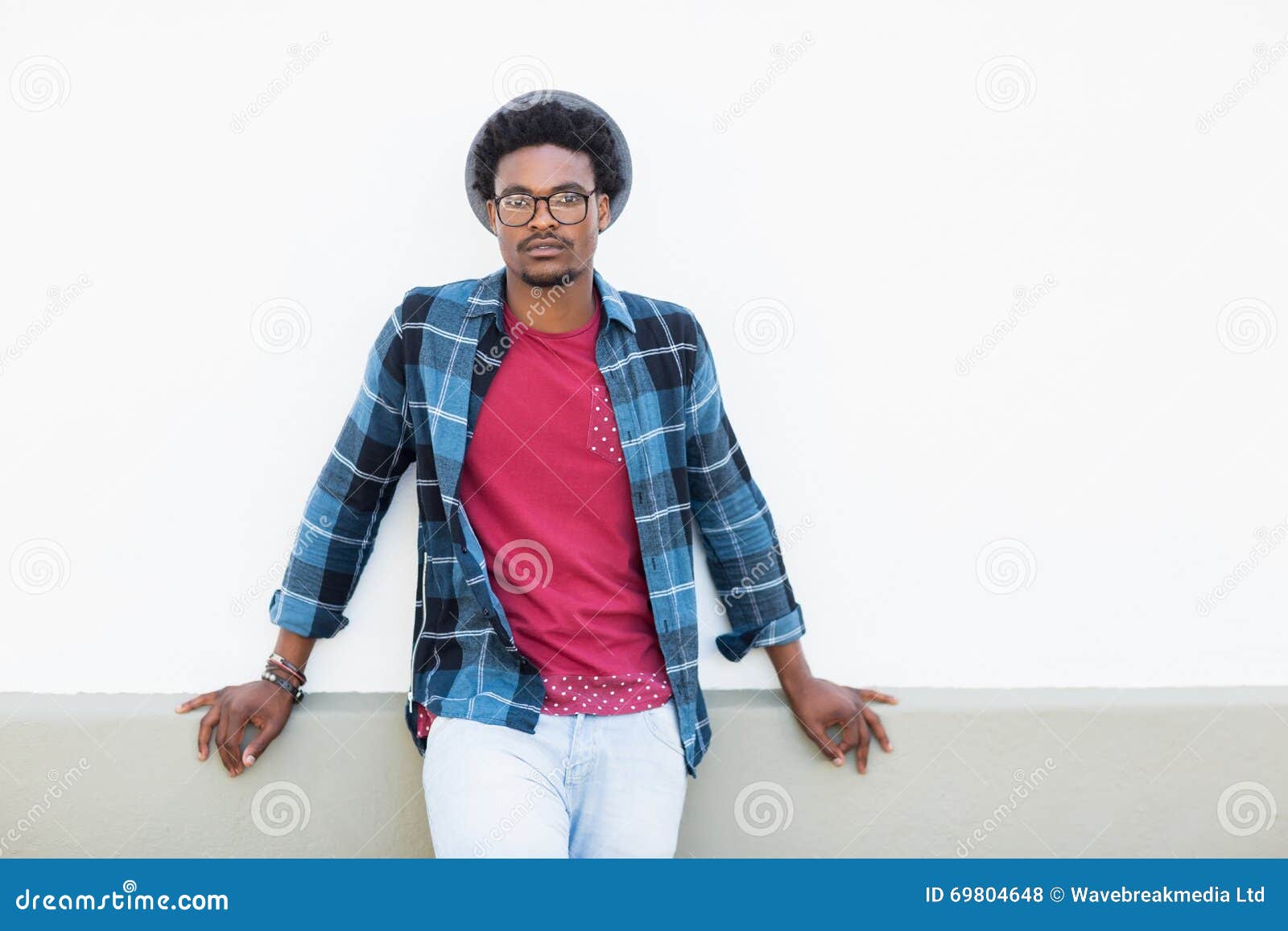 Young Man Standing on Terrace Stock Photo - Image of outdoors, leaning ...