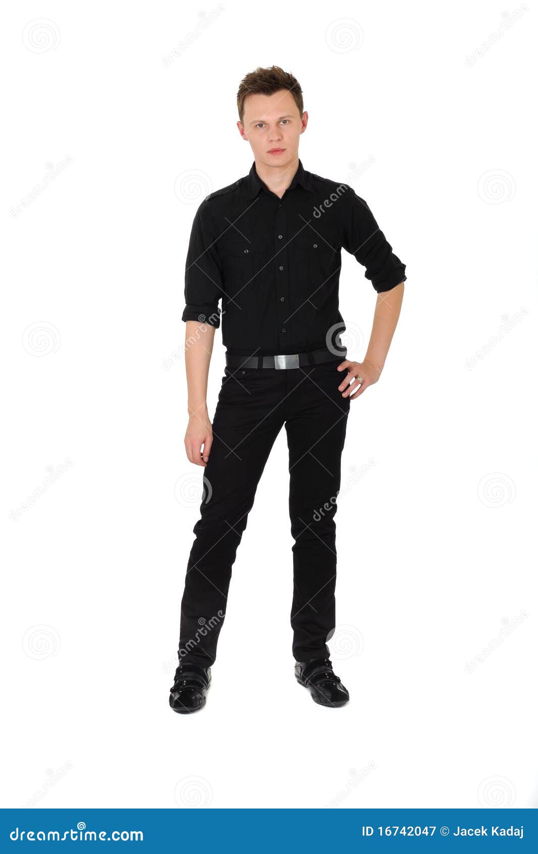 Young Man Standing On White Background Royalty Free Stock Photography ...