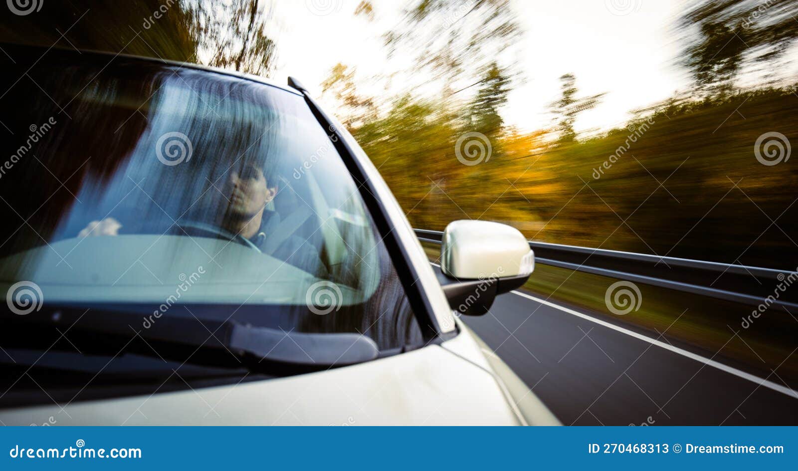 Young Man at the Steering Wheel of His Car Stock Image - Image of ...