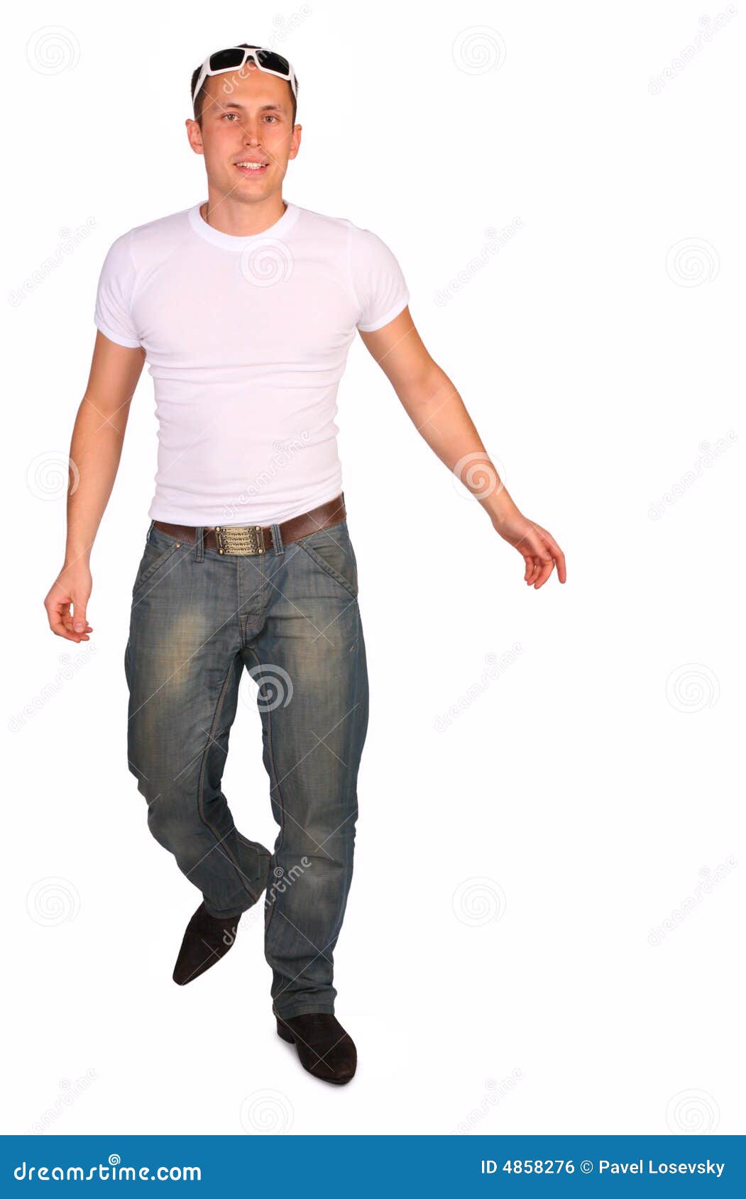 Young man steps stock photo. Image of adults, person, cheerful - 4858276