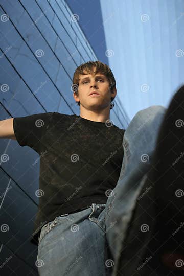 Young man stomping stock photo. Image of model, single - 24747802