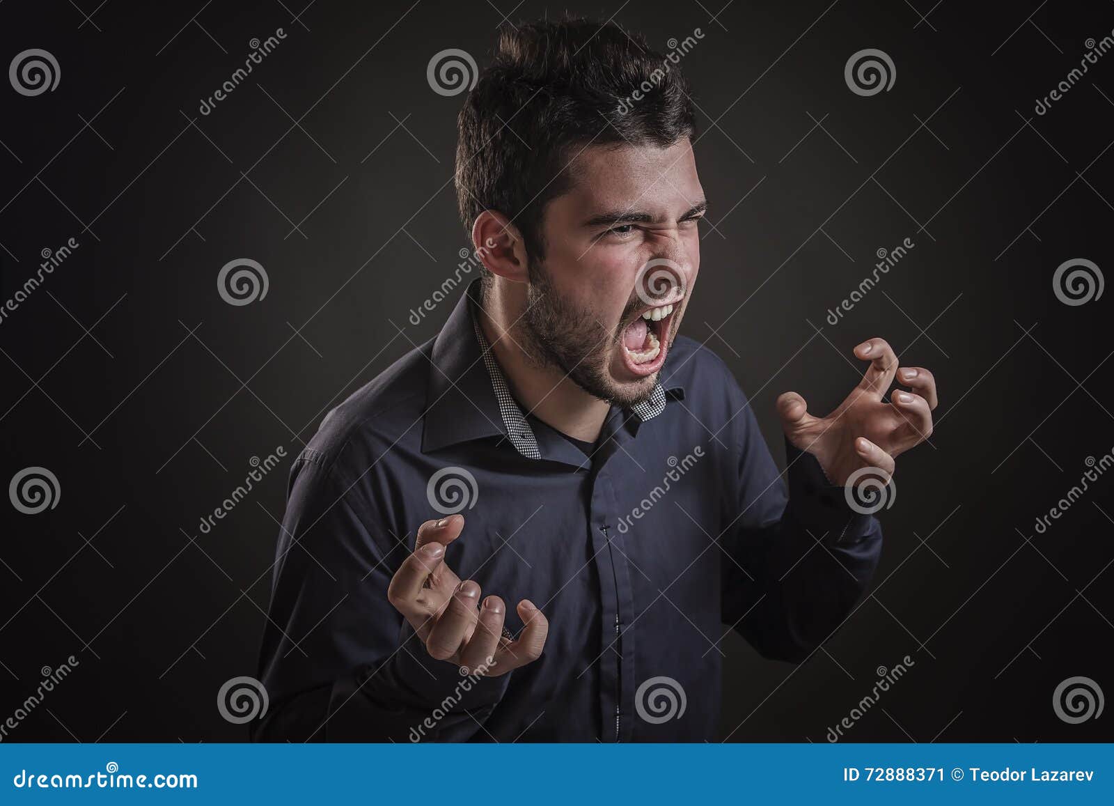 Young Man is Stressed Out and Screaming Stock Image - Image of ...