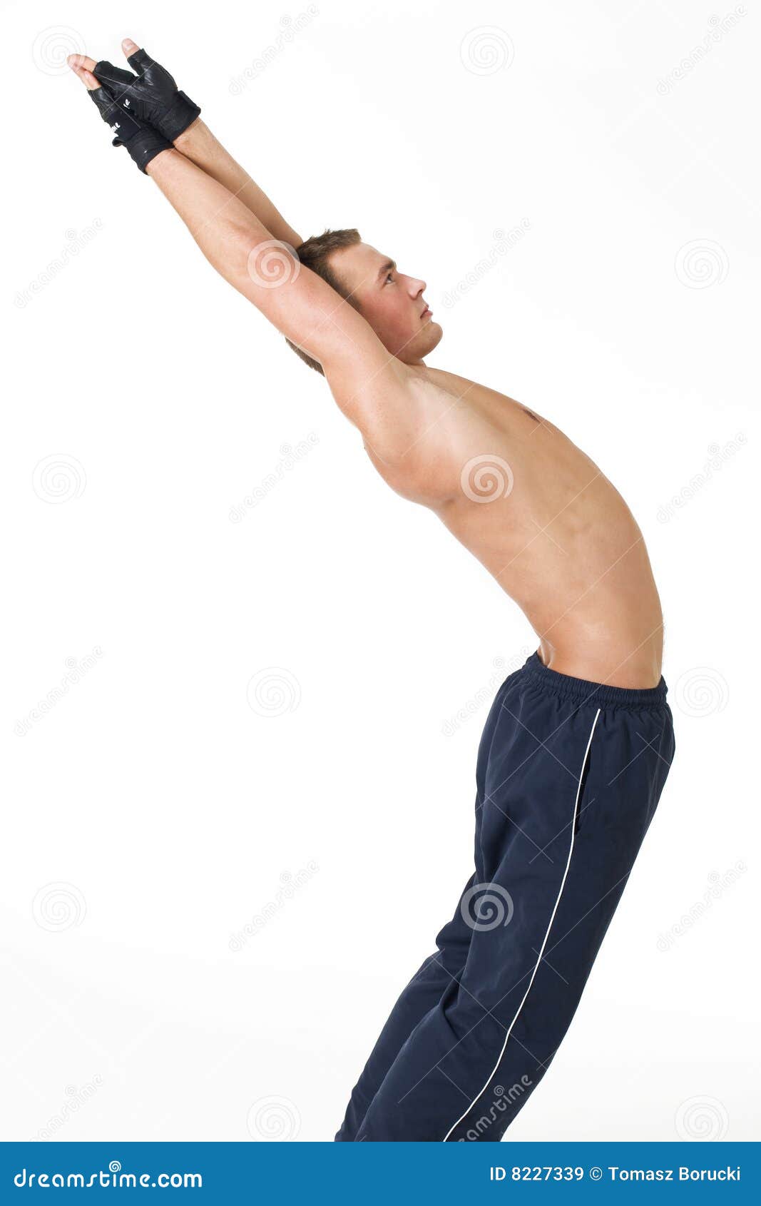 Young man stretching stock image. Image of short, athlete - 8227339