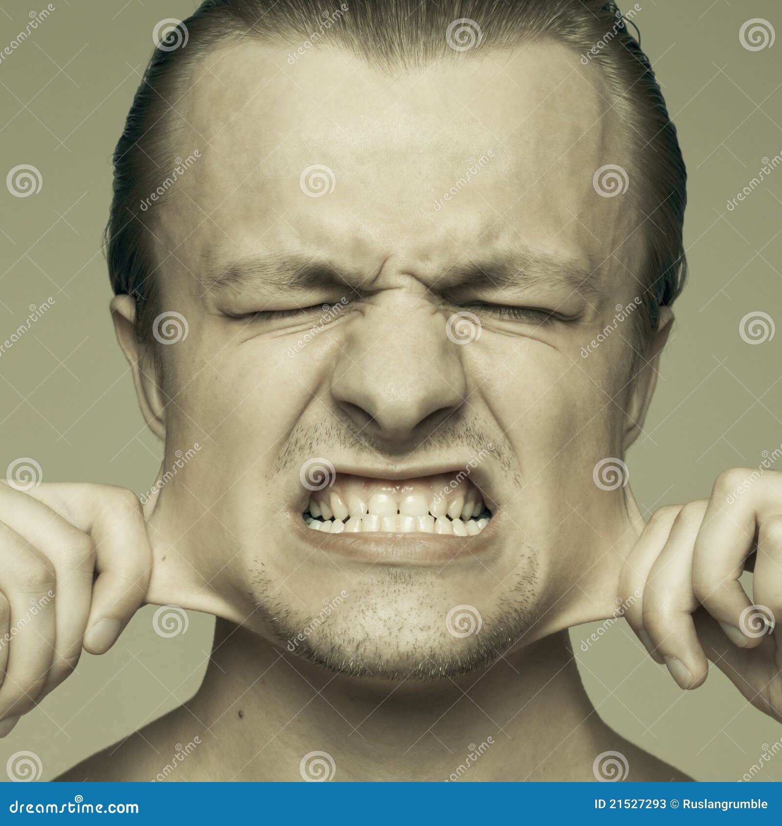 Young Man Stretching Out His Cheeks Stock Image - Image of extending ... Young Man Stretching Out His Cheeks Stock Image - Image of extending ...