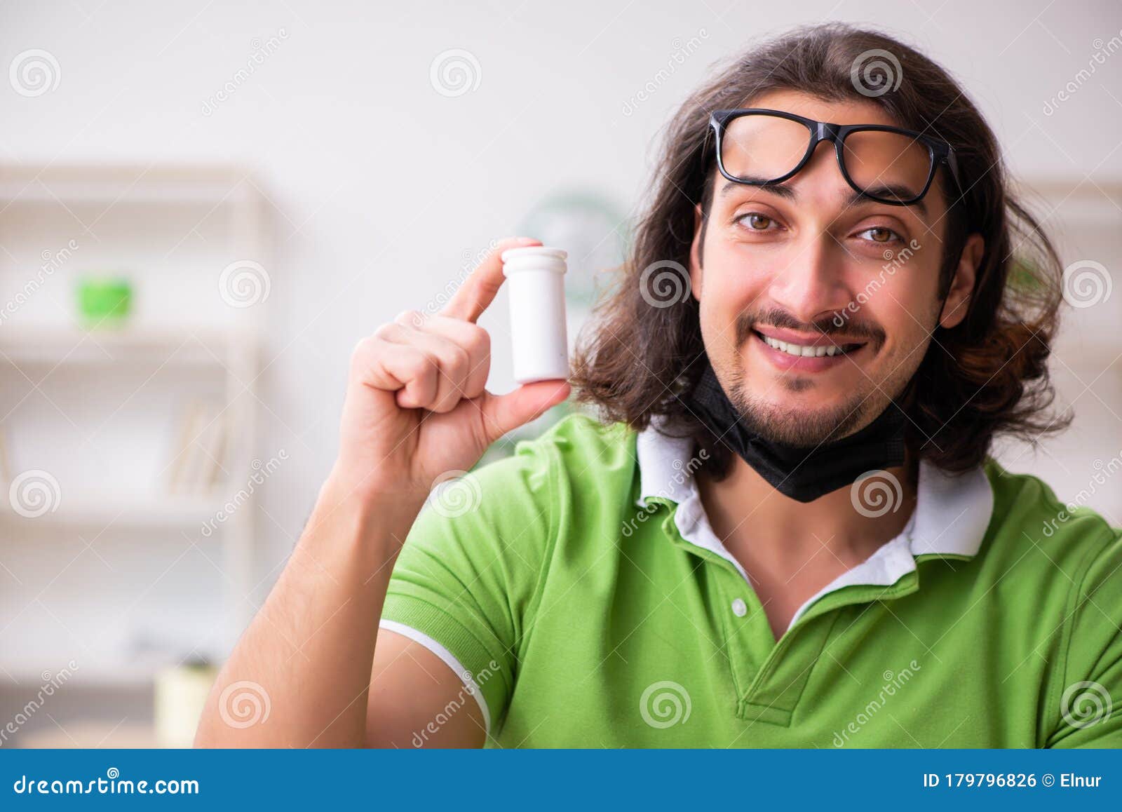 Young Man Student Studying at Home in Self-isolation Concept Stock ...