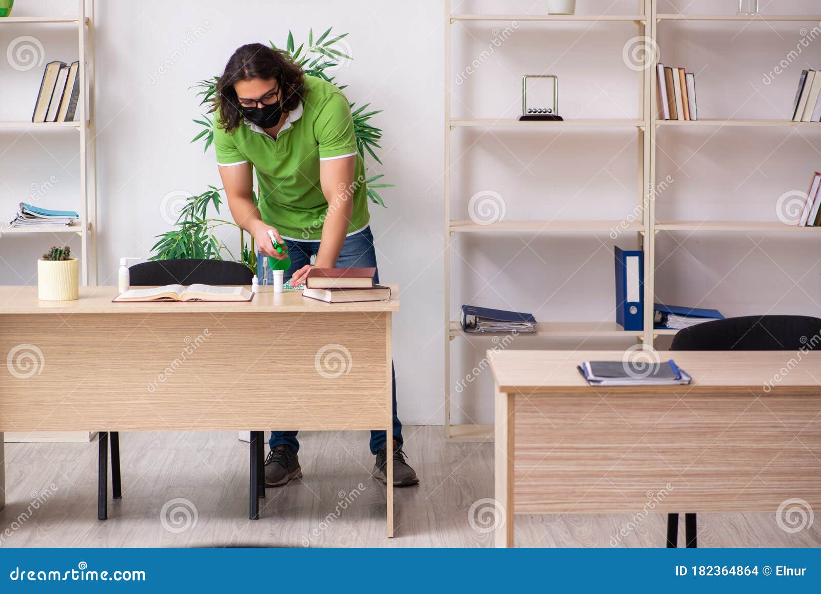 Young Man Student Studying at Home in Self-isolation Concept Stock ...