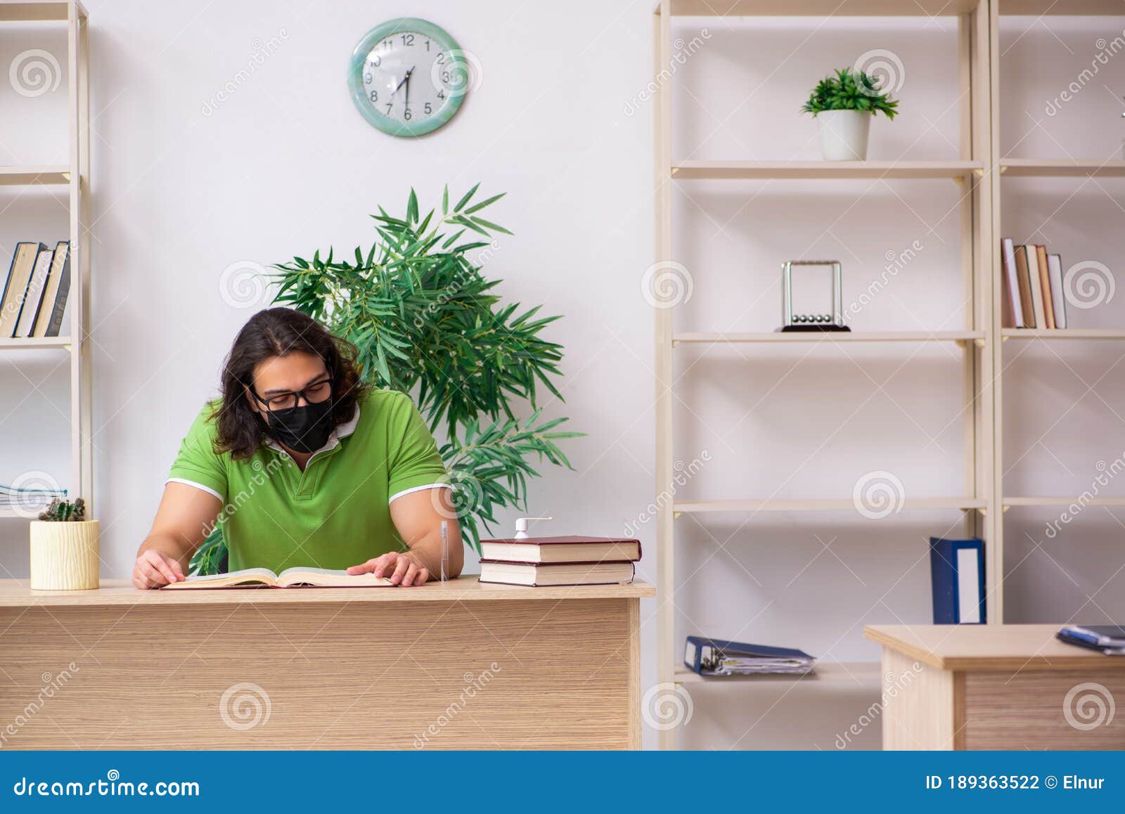 Young Man Student Studying at Home in Self-isolation Concept Stock ...