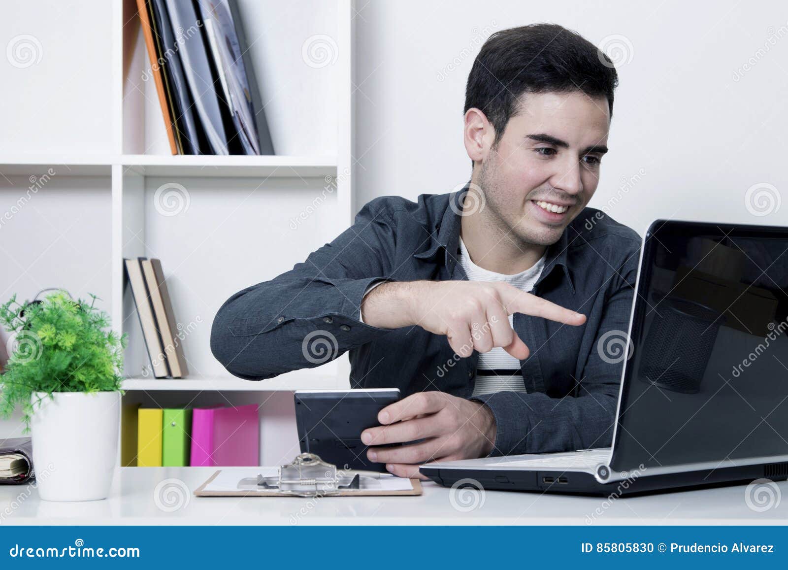 Young Man Studing and Business Stock Photo - Image of address, computer ...