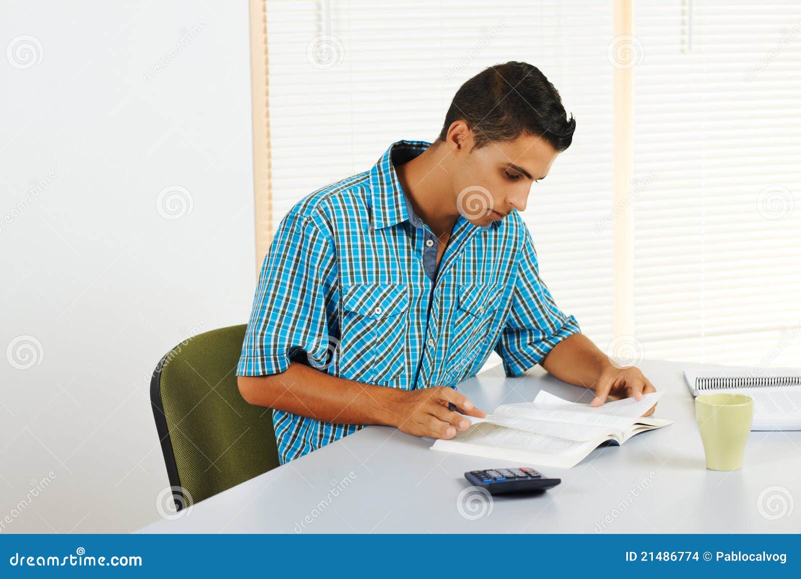 Young man studying stock photo. Image of city, modern - 21486774