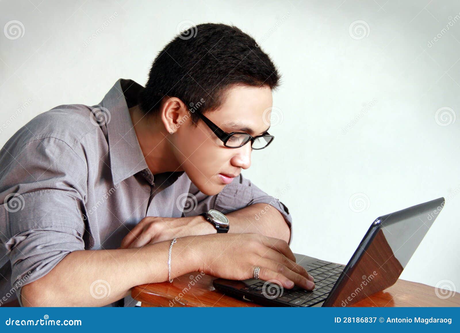 Young man studying stock image. Image of hispanic, portrait - 28186837
