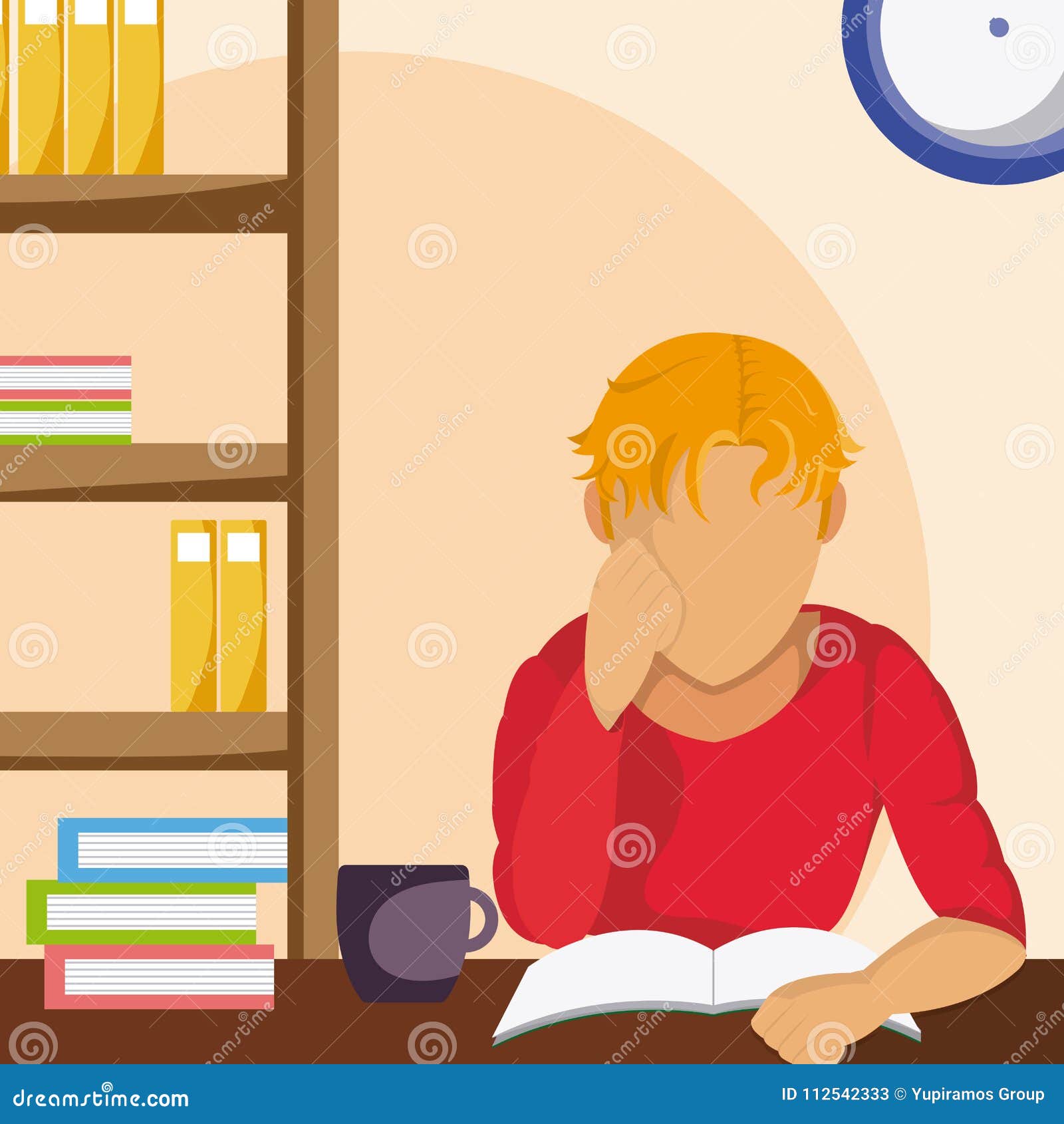 Young man studying at home stock vector. Illustration of technology ... Young man studying at home stock vector. Illustration of technology ...