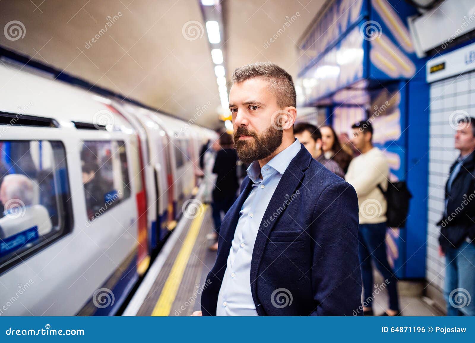 Young man in subway stock photo. Image of commute, cool - 64871196