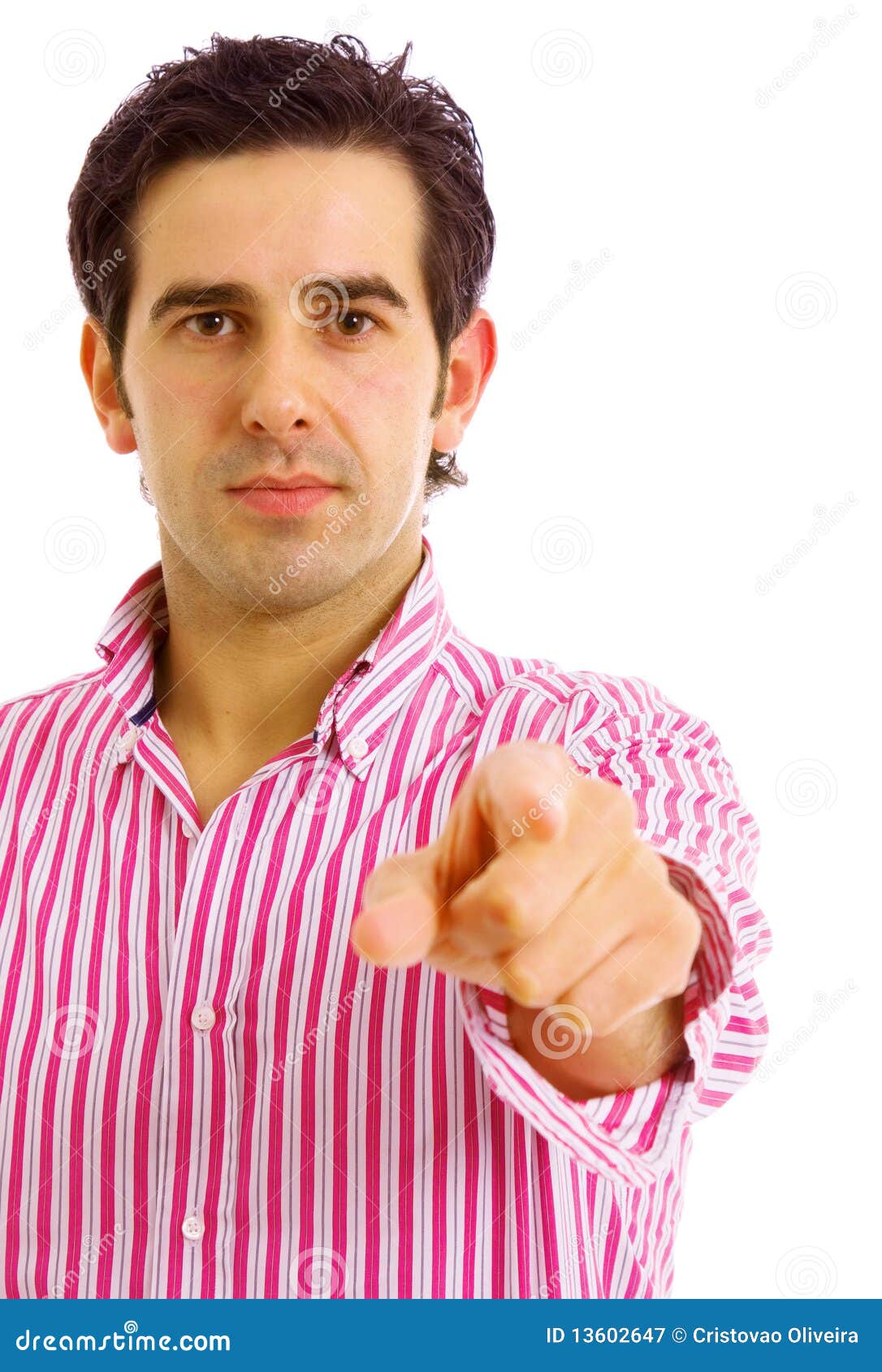 Young Man in a Suit Pointing with His Finger Stock Image - Image of ...