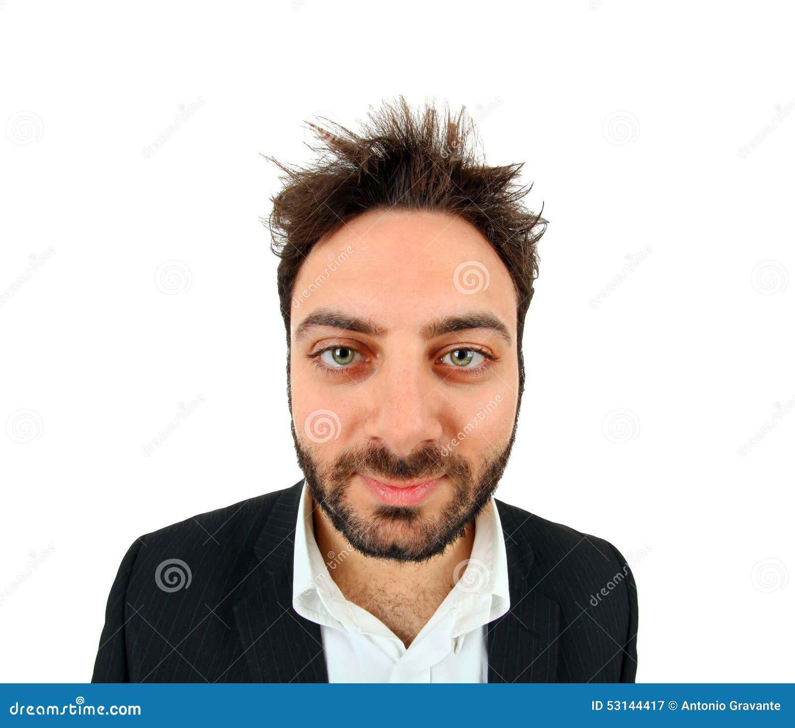Young Man in Suit and Shirt with Scruffy Look. Stock Image - Image of ...