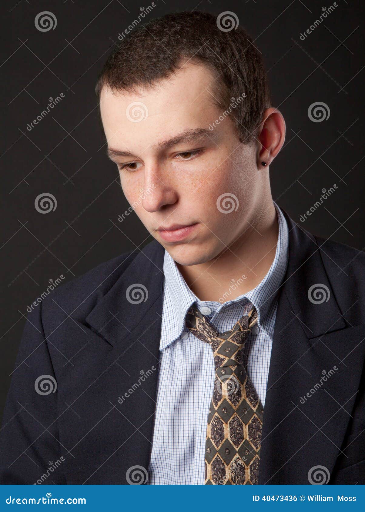 Young Man in Suit and Tie stock photo. Image of handsome - 40473436