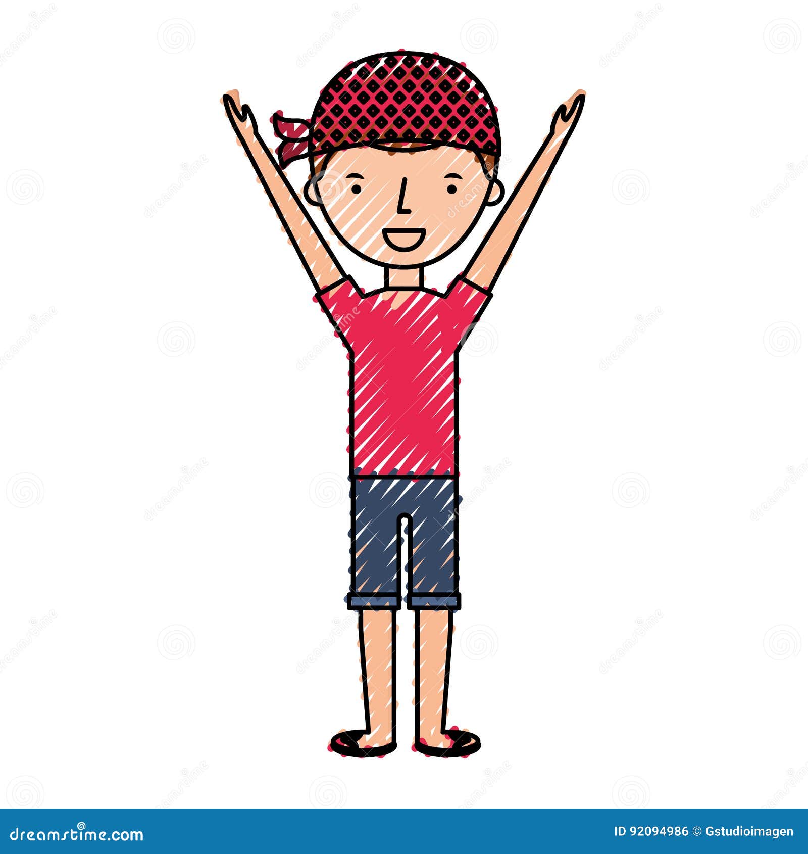 Young Man with Summer Fashion Stock Vector - Illustration of people ...