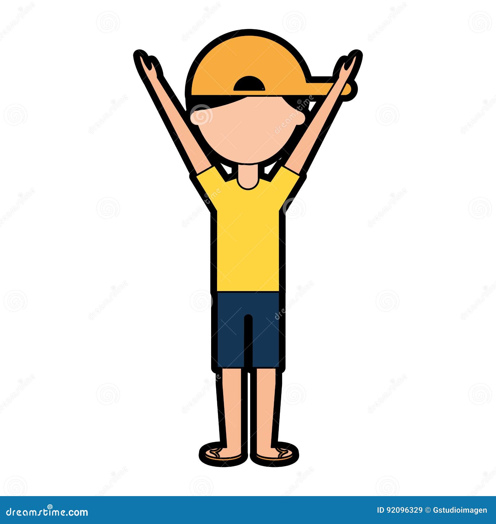 Young Man with Summer Fashion Stock Vector - Illustration of casual ...