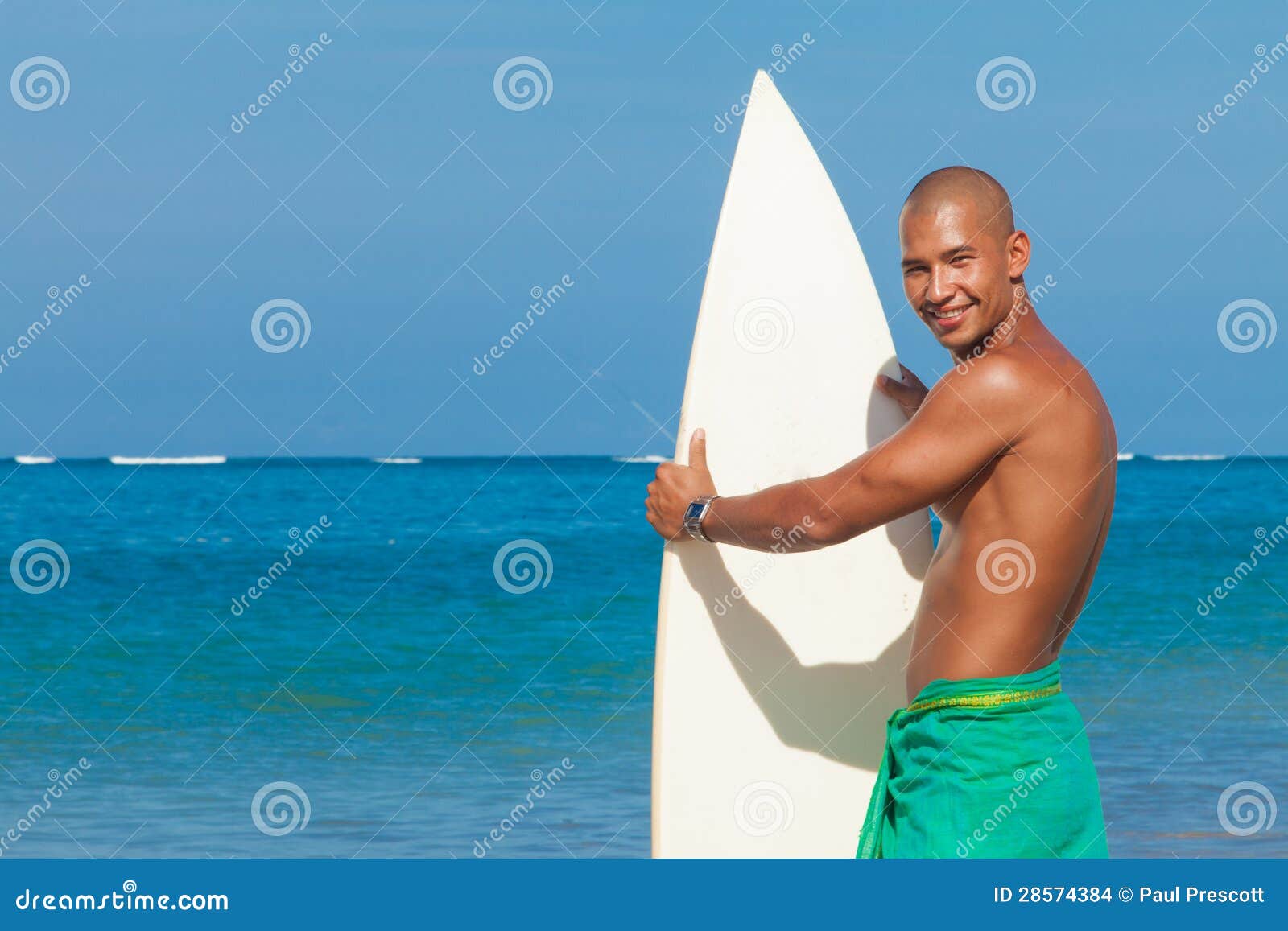 Young man with surfboard stock photo. Image of holding - 28574384