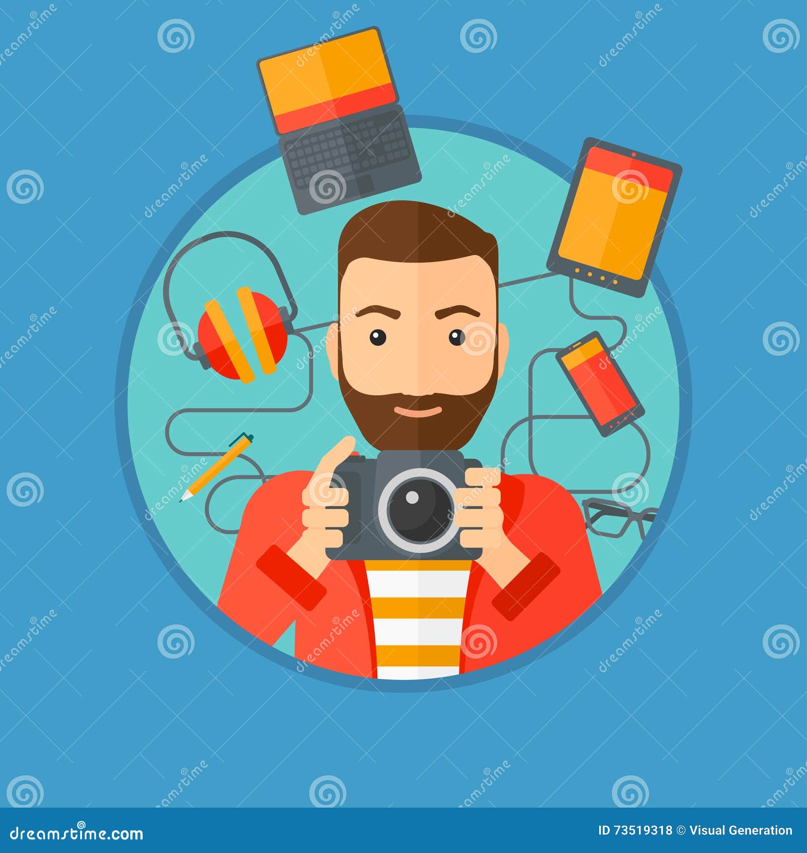 Young Man Surrounded By Question Marks. Dilemma Concept. Asking ...