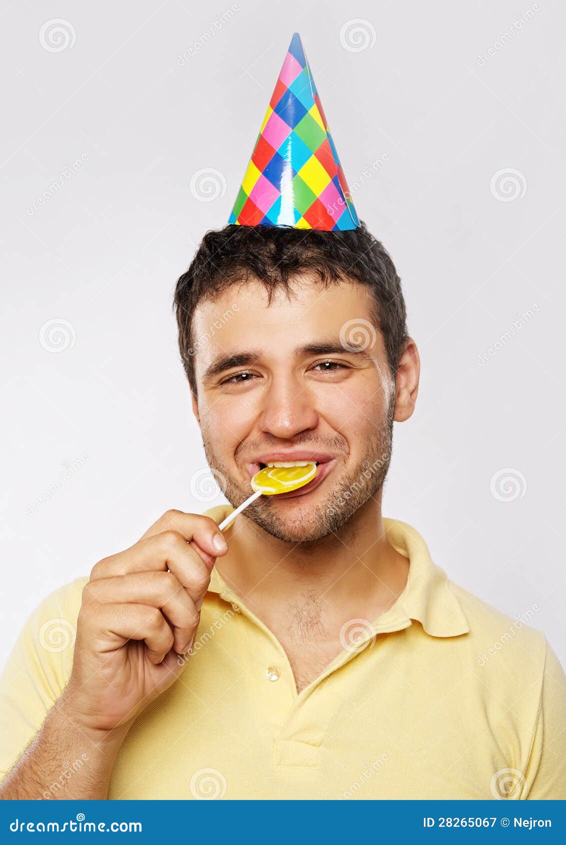 Young man with sweets stock image. Image of fulls, happy - 28265067