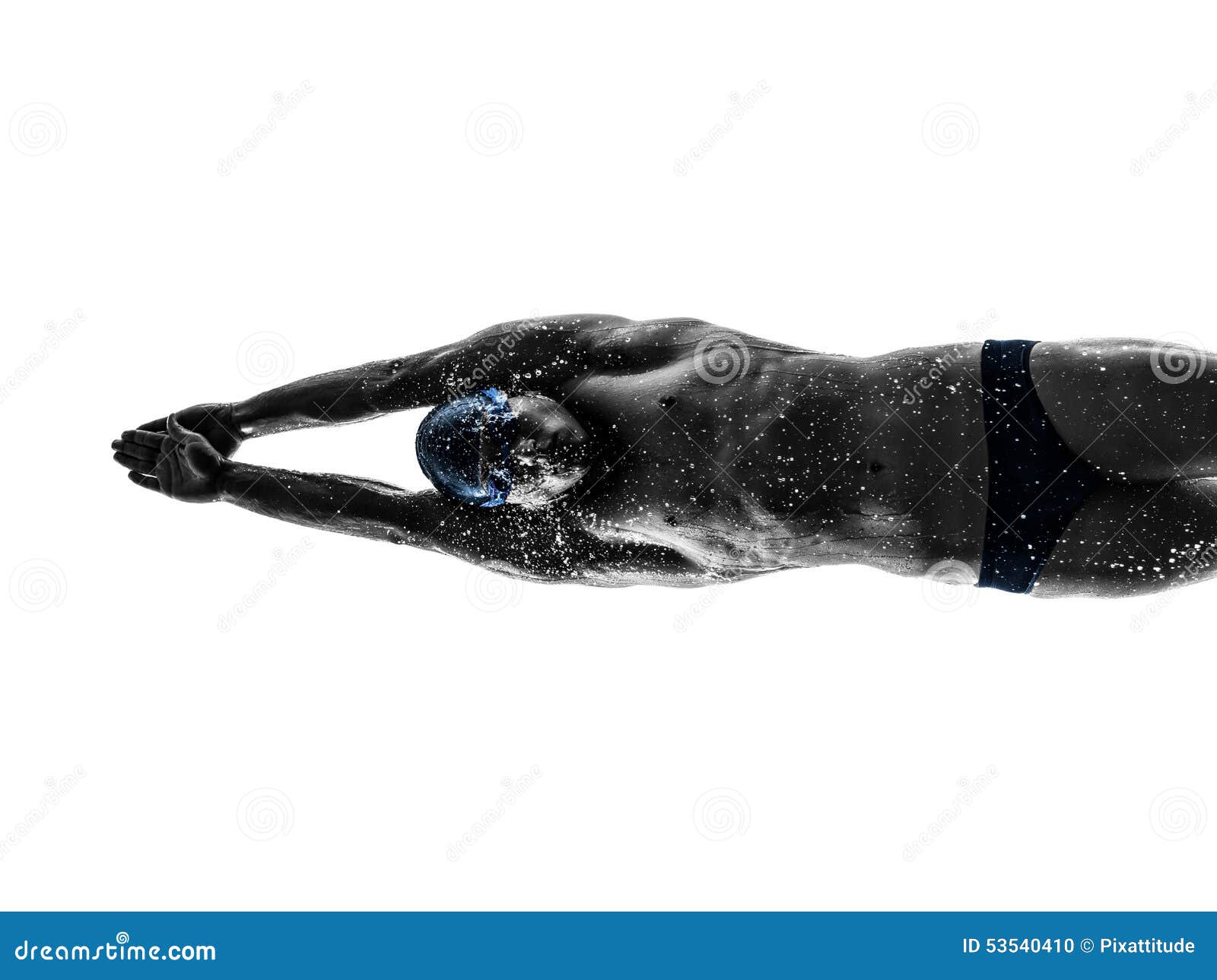 Swimmer In The Swimming Pool Stock Photography | CartoonDealer.com ...