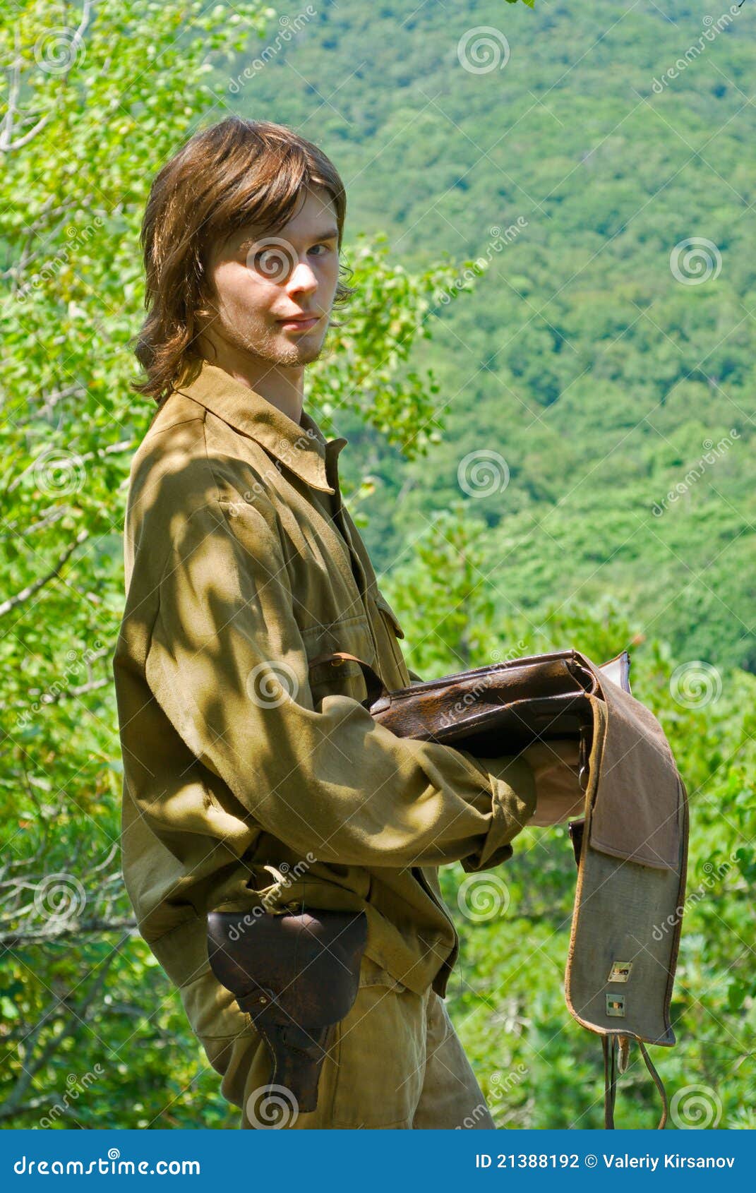 Young man in taiga stock photo. Image of outdoors, taiga - 21388192