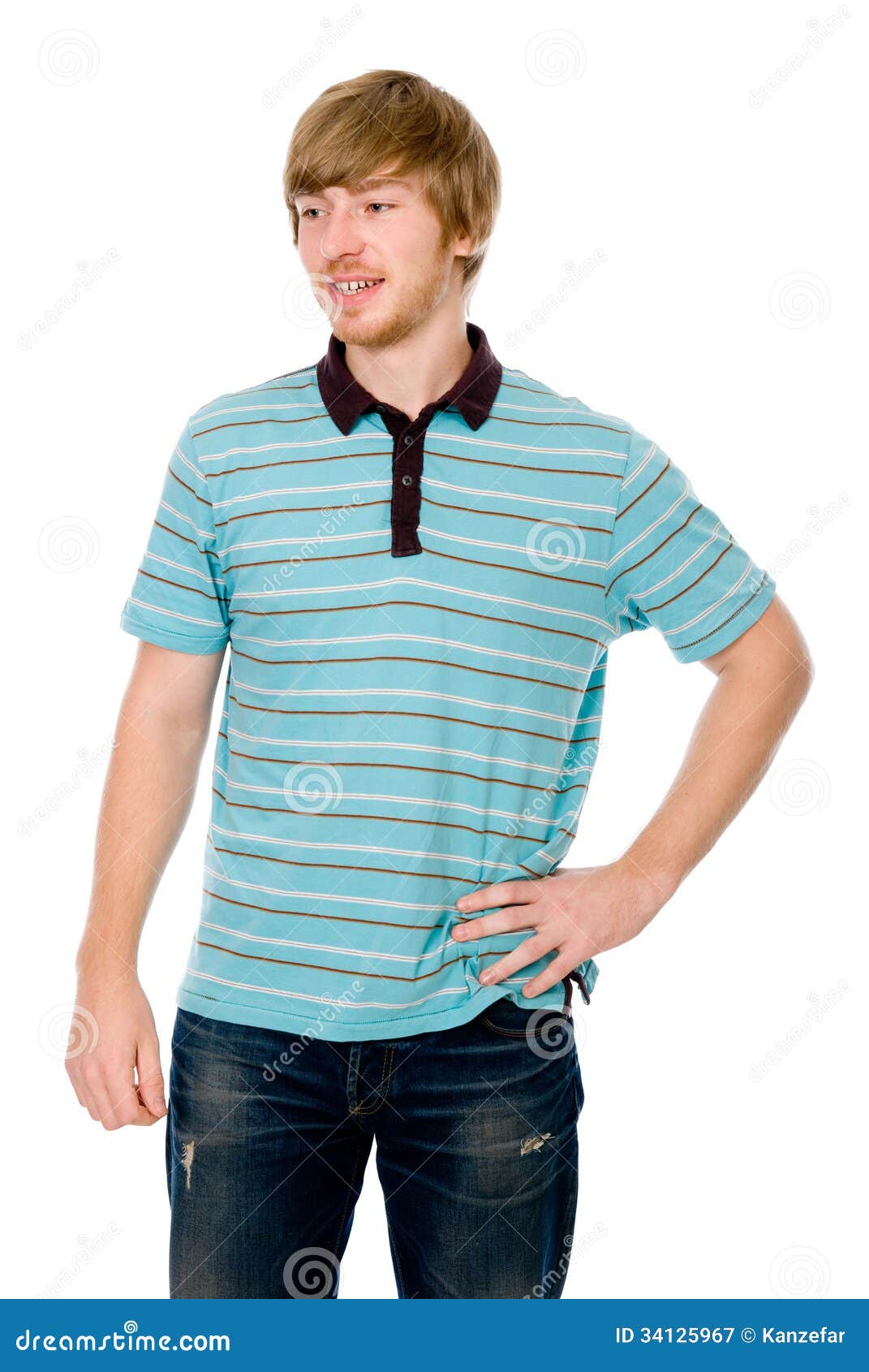 A Young Man Talking and Looking To the Side Stock Image - Image of ...