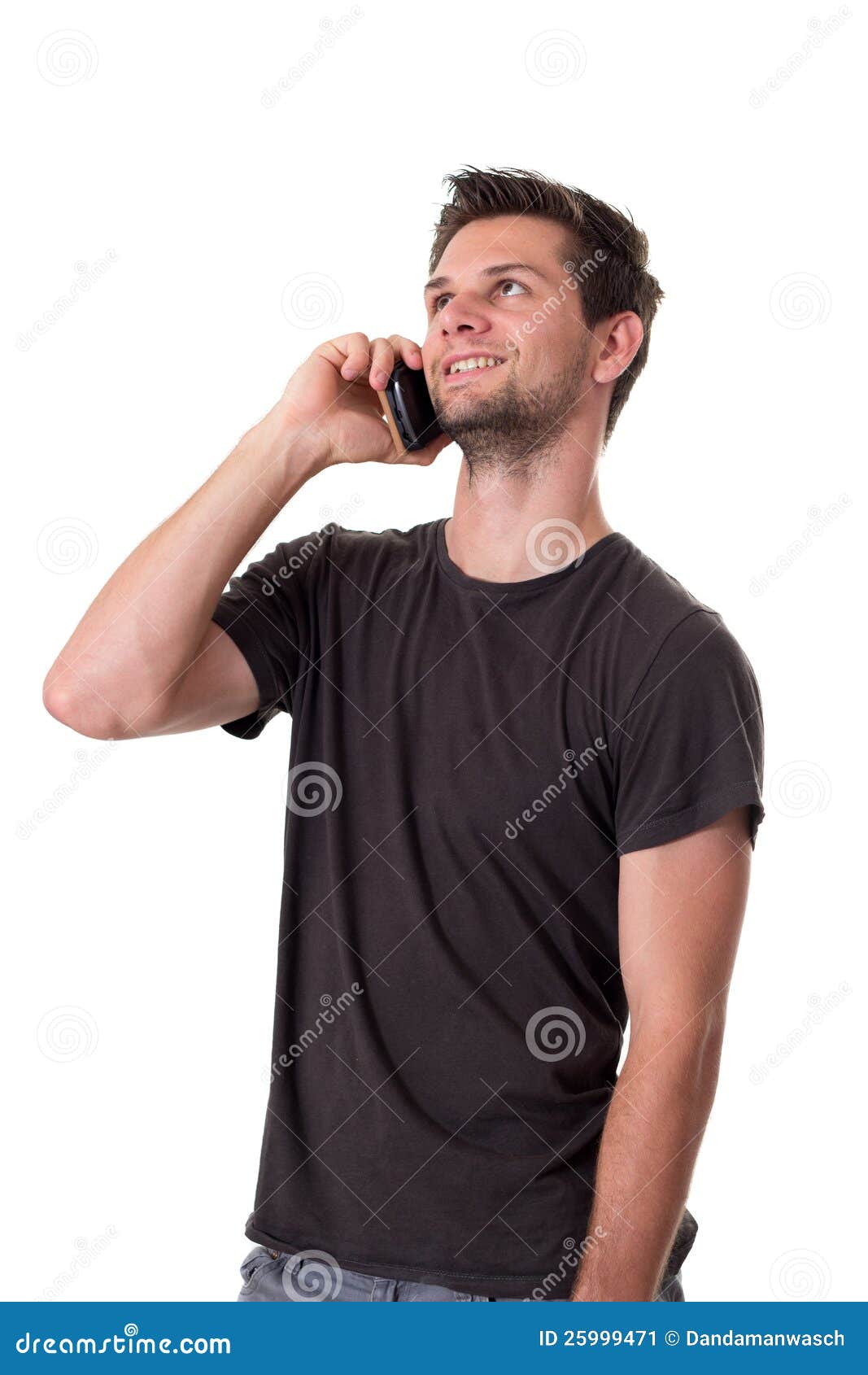 Young Man Talking on the Phone Stock Image - Image of person, modern ...