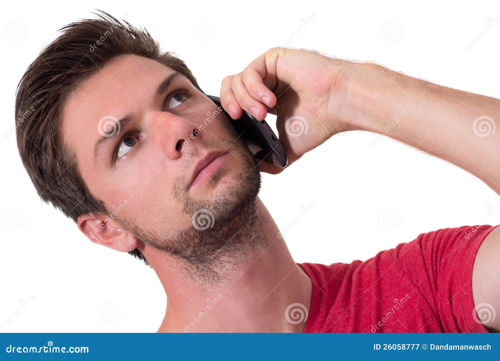 Young Man Talking on the Phone Stock Image - Image of european, look ...