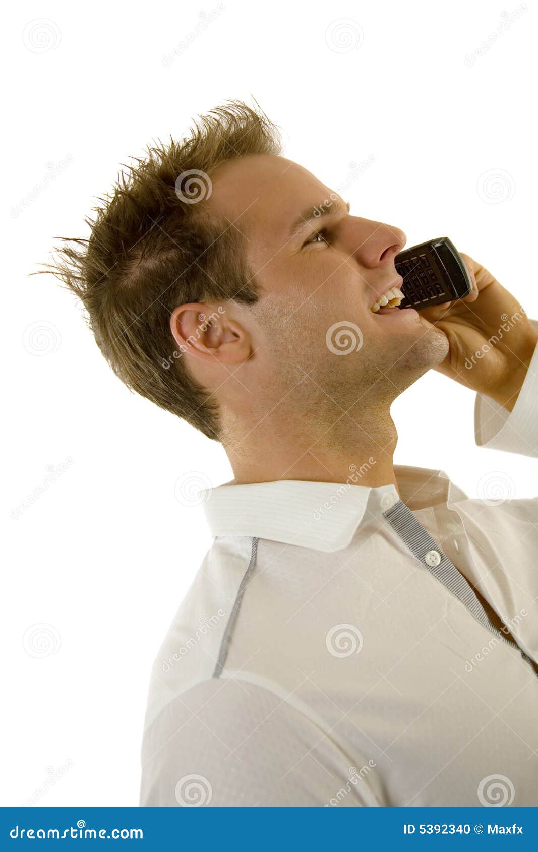 Young Man Talking on the Phone Stock Photo - Image of talk, human: 5392340