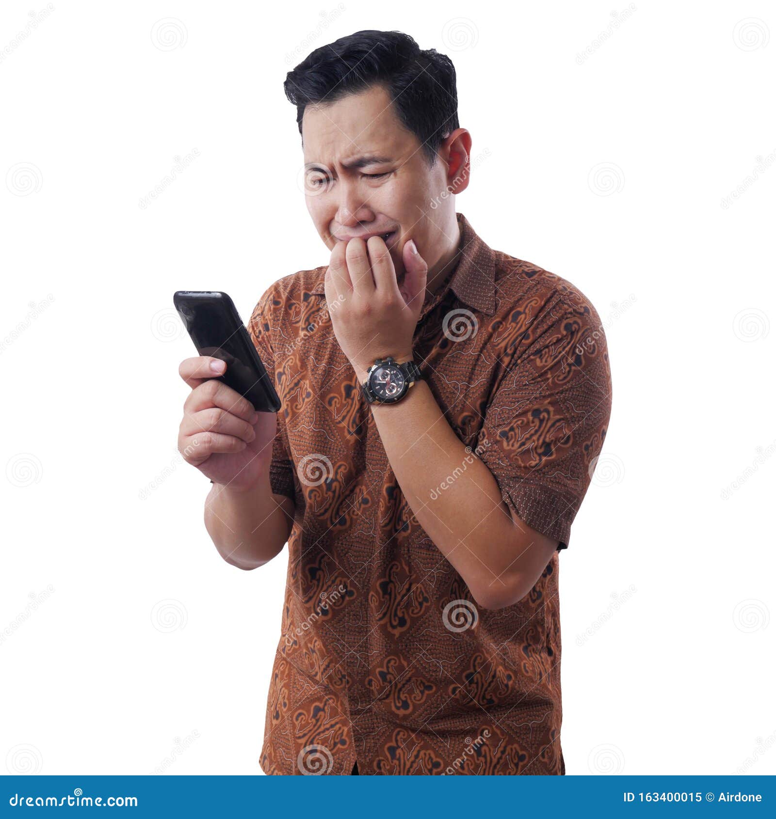 Young Man Texting Reading Chatting on His Phone Sad Crying Stock Image ... Young Man Texting Reading Chatting on His Phone Sad Crying Stock Image ...