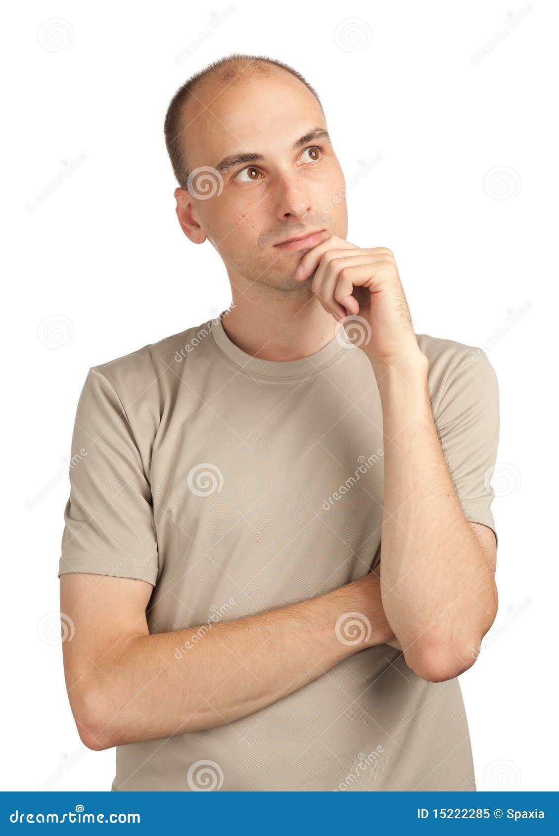 Young man thinking stock image. Image of attractive, young - 15222285