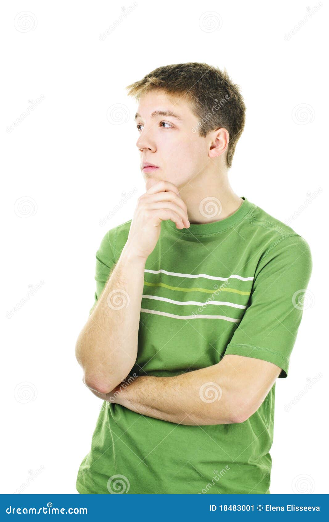 Young man thinking stock image. Image of contemplative - 18483001