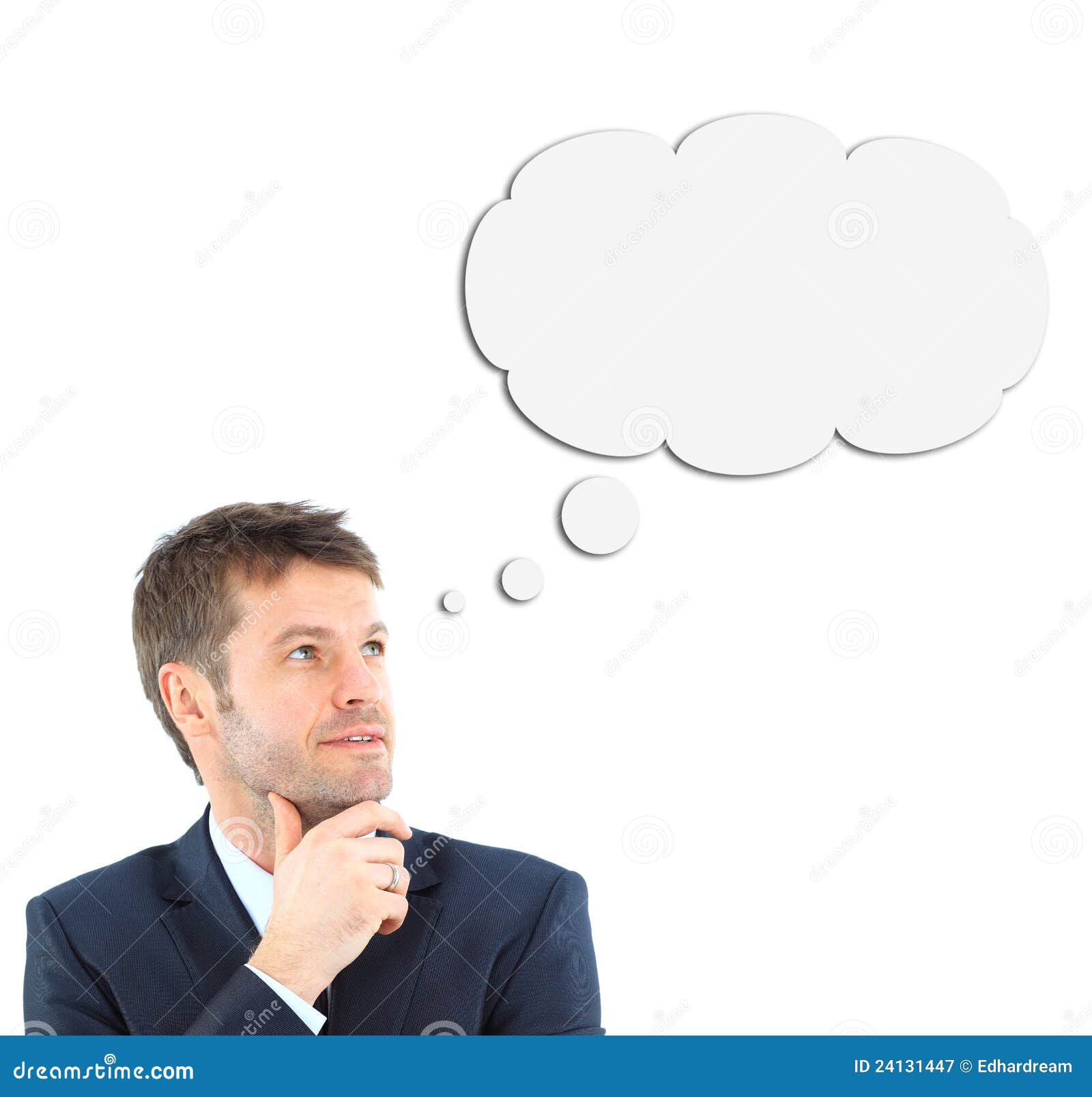 Young man thinking stock image. Image of fresh, confident - 24131447