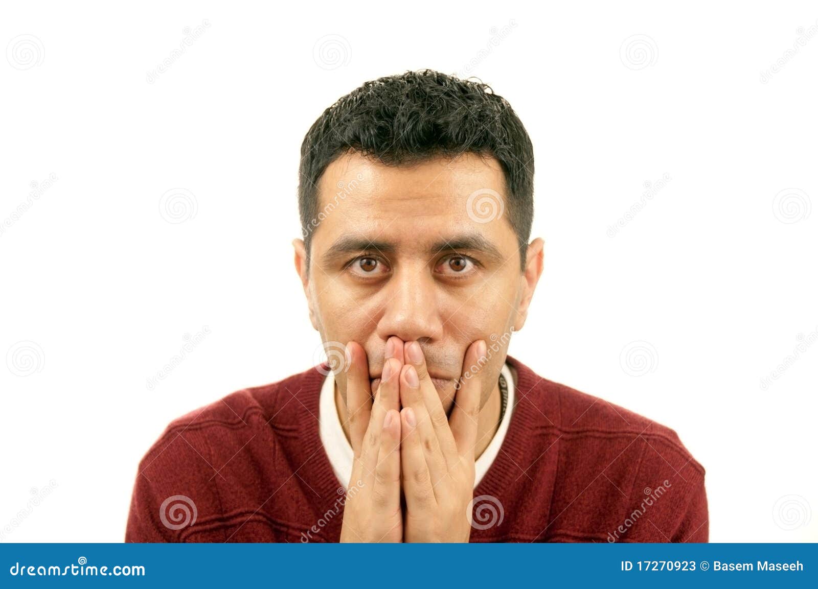 Young Man Thinking and Determent Stock Image - Image of showing, boss ...