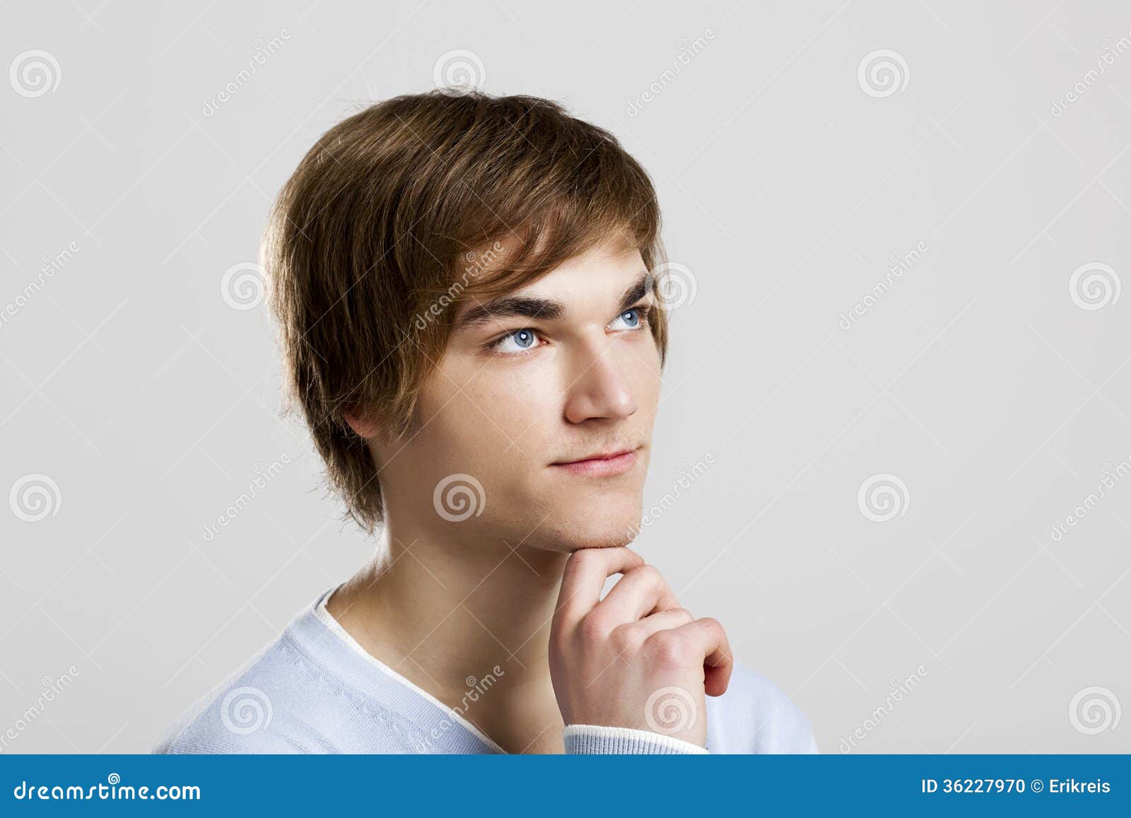 Young man thinking stock photo. Image of adult, cool - 36227970