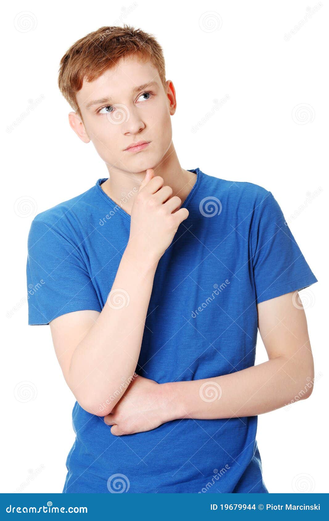 Young Man Thinking about a Problem Stock Photo - Image of handsome ...