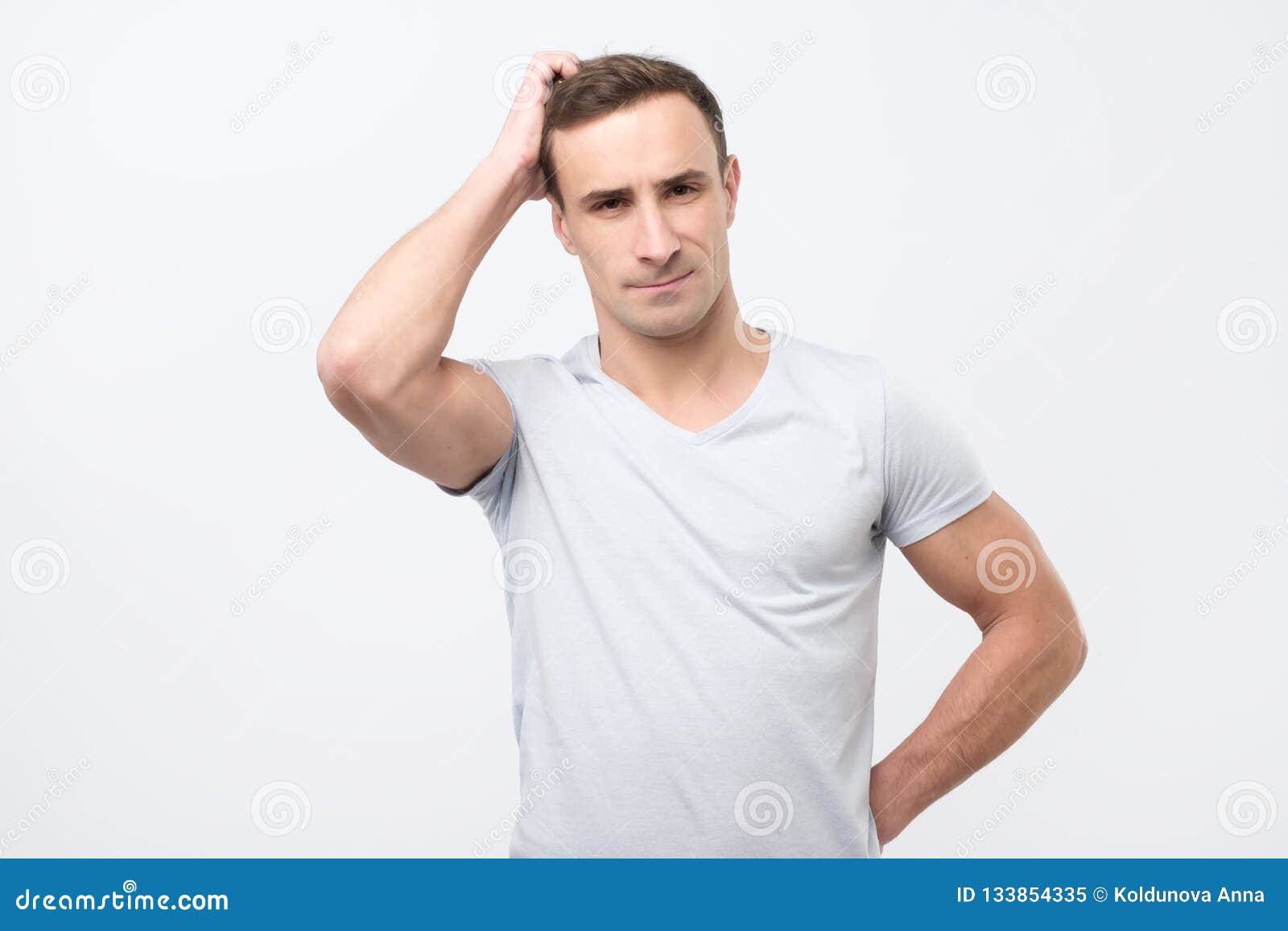 Young Man Thinking about Problem. Negative Emotion Stock Image - Image ...