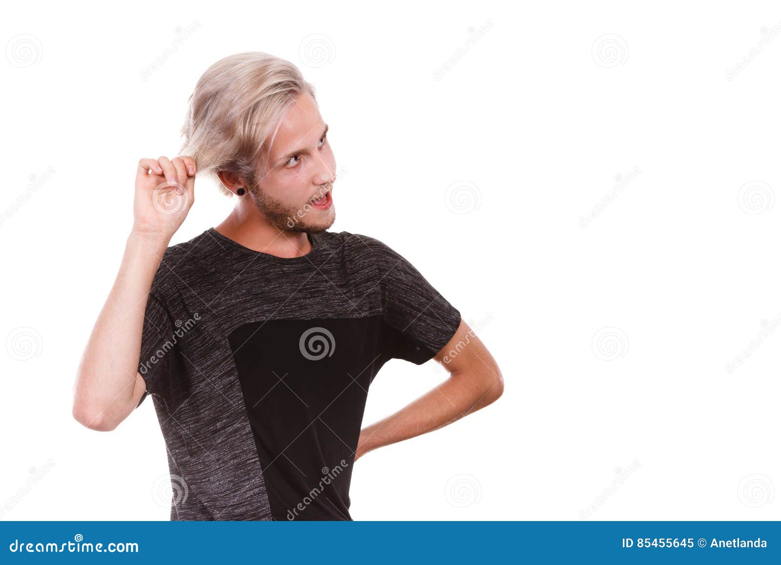 Young Man Thinking Seek a Solution Stock Image - Image of problem ...