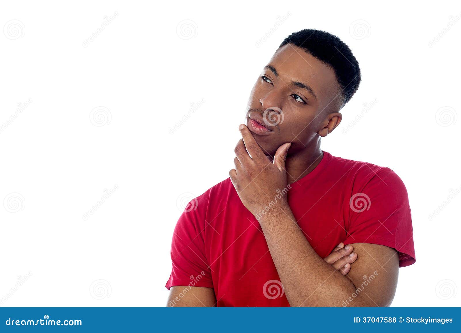 Young Man Thinking Something Stock Photo - Image of recall, trendy ...