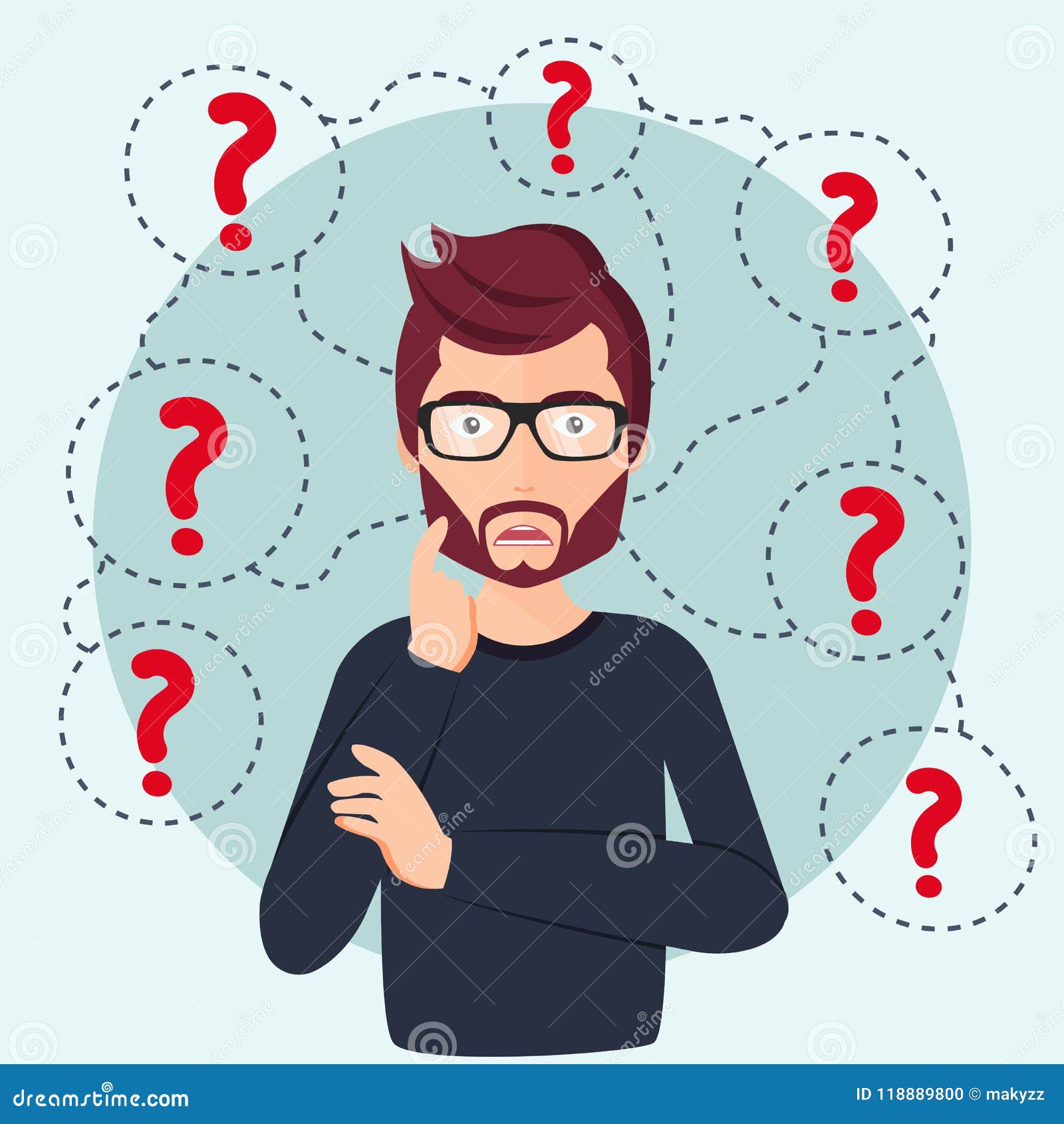 Cartoon Man Wondering Cartoon Vector | CartoonDealer.com #15457001