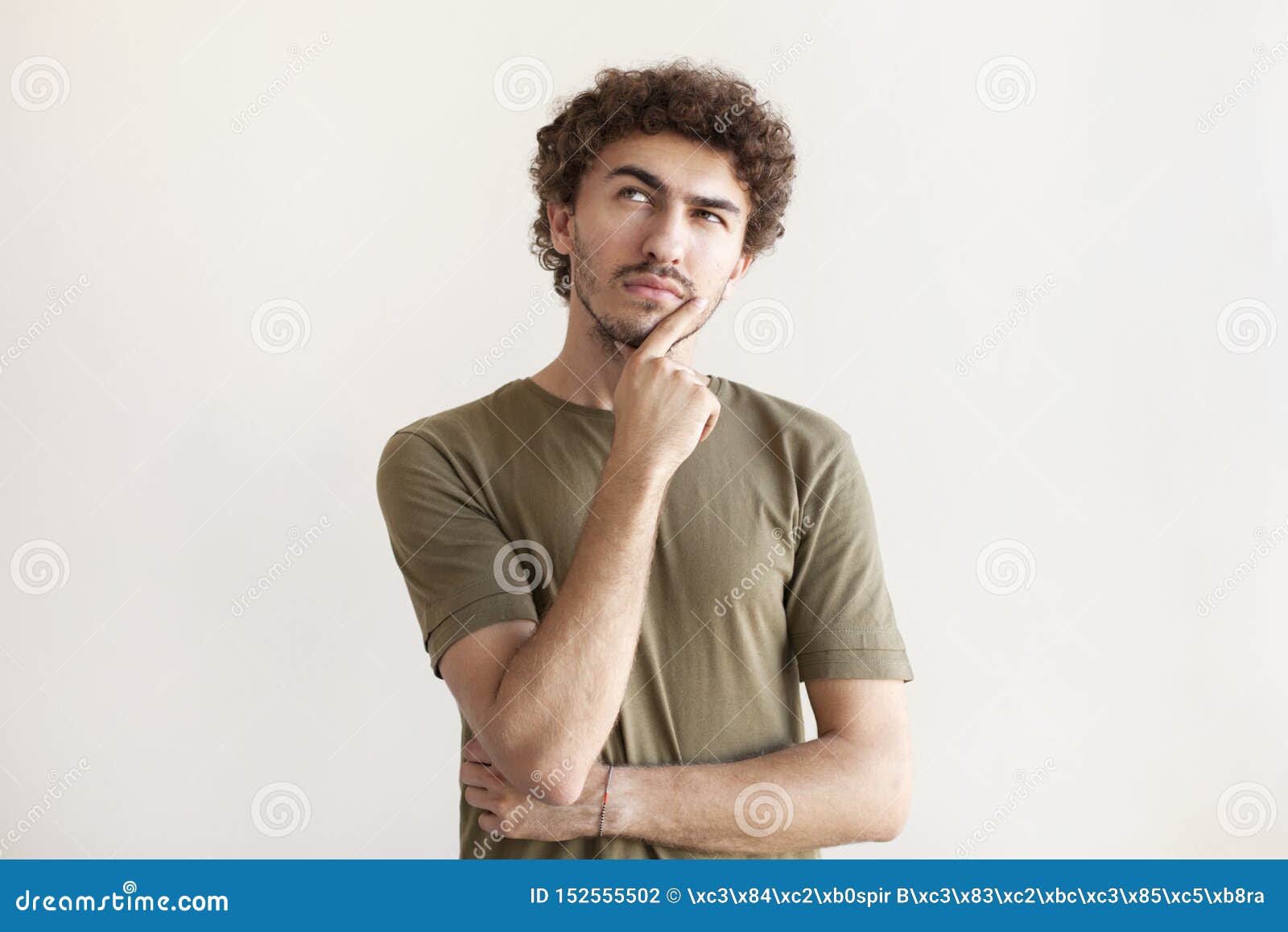 Young Man Thinking about Things Stock Photo - Image of clothing ...
