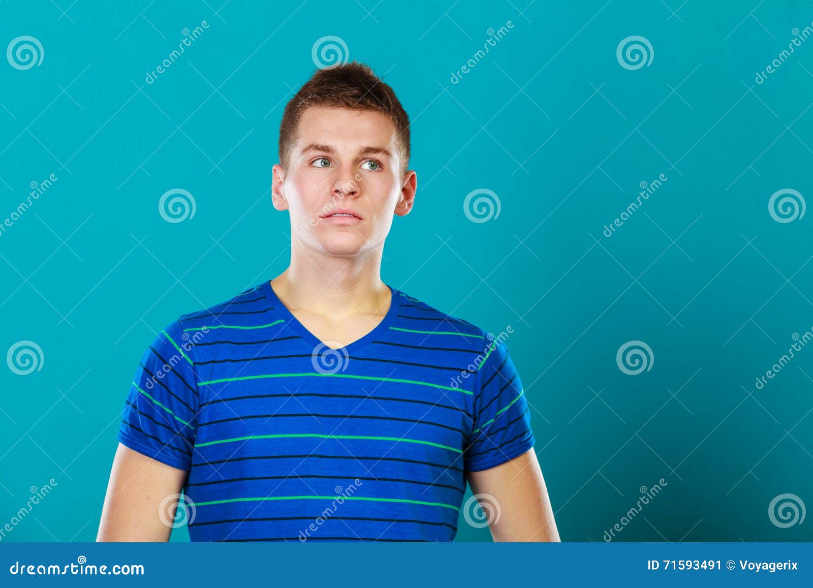 Young Man Thinking, Thoughtful Face Expression Stock Image - Image of ...