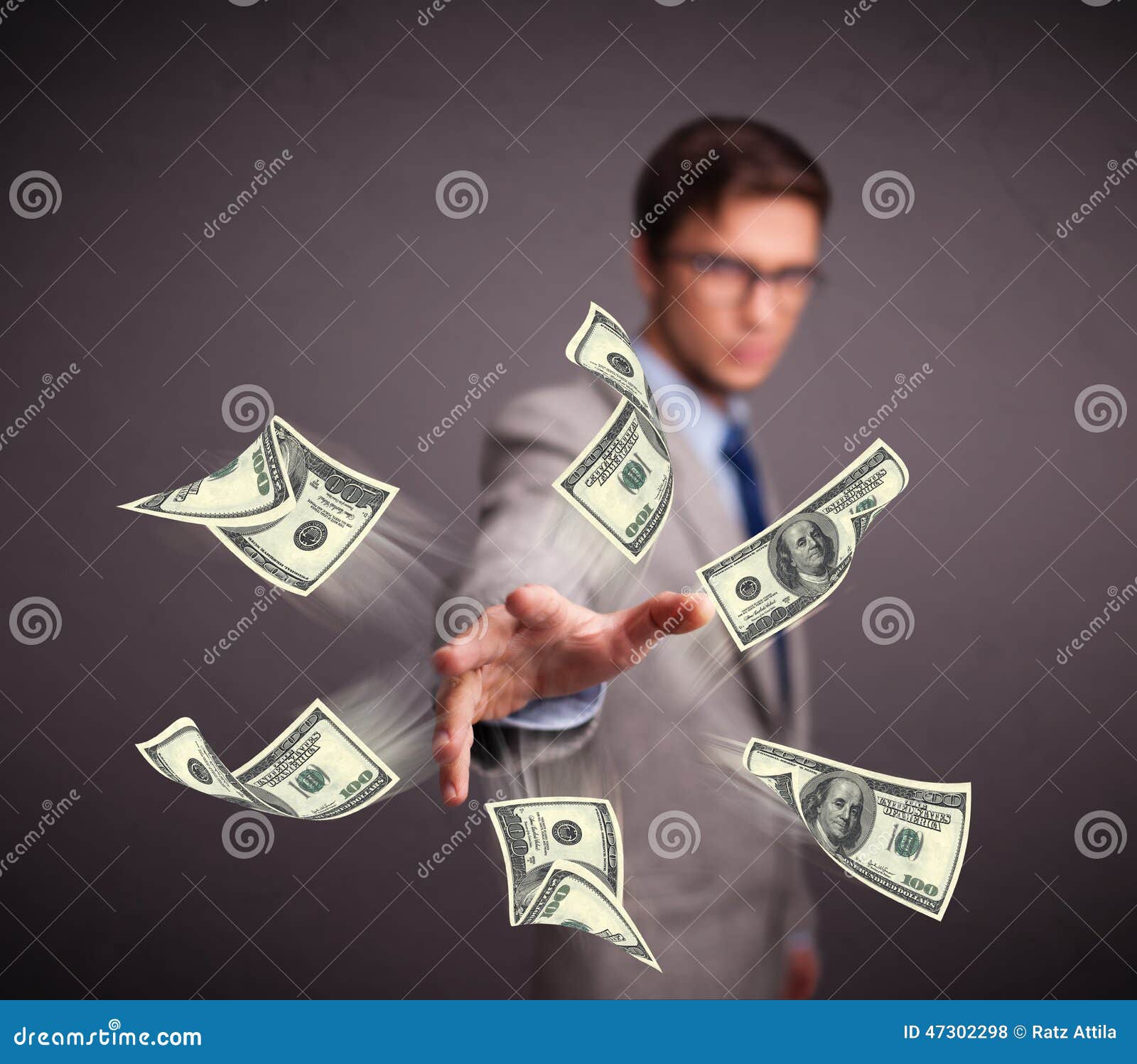 Young man throwing money stock photo. Image of financial - 47302298