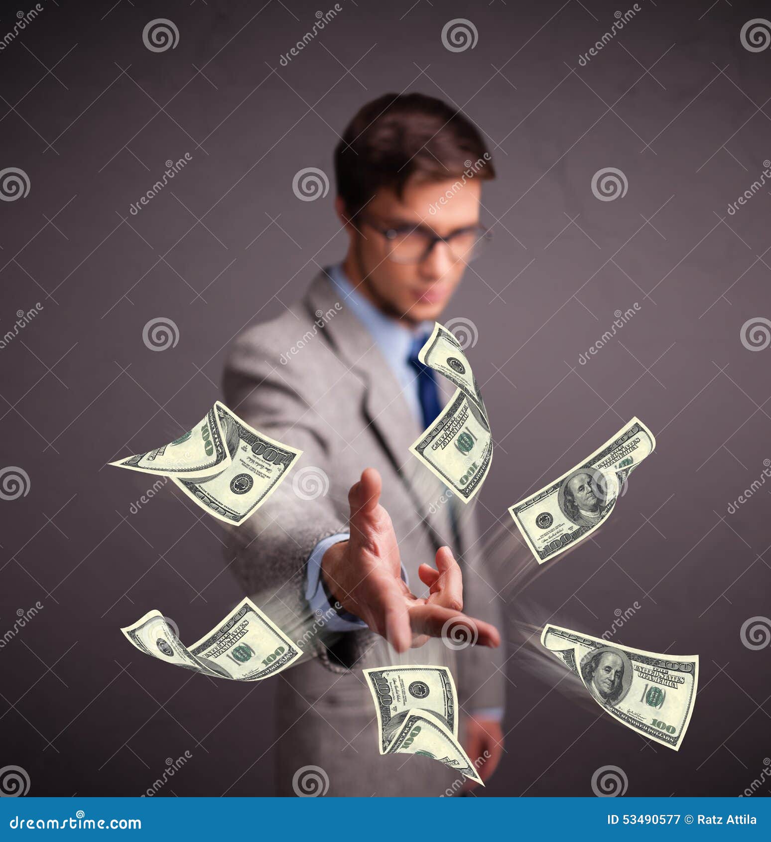 Young man throwing money stock image. Image of buying - 53490577