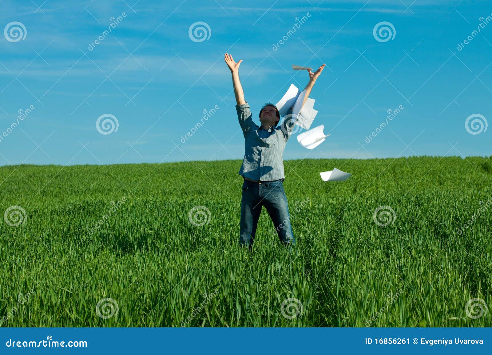 Young man throwing a paper stock image. Image of employment - 16856261