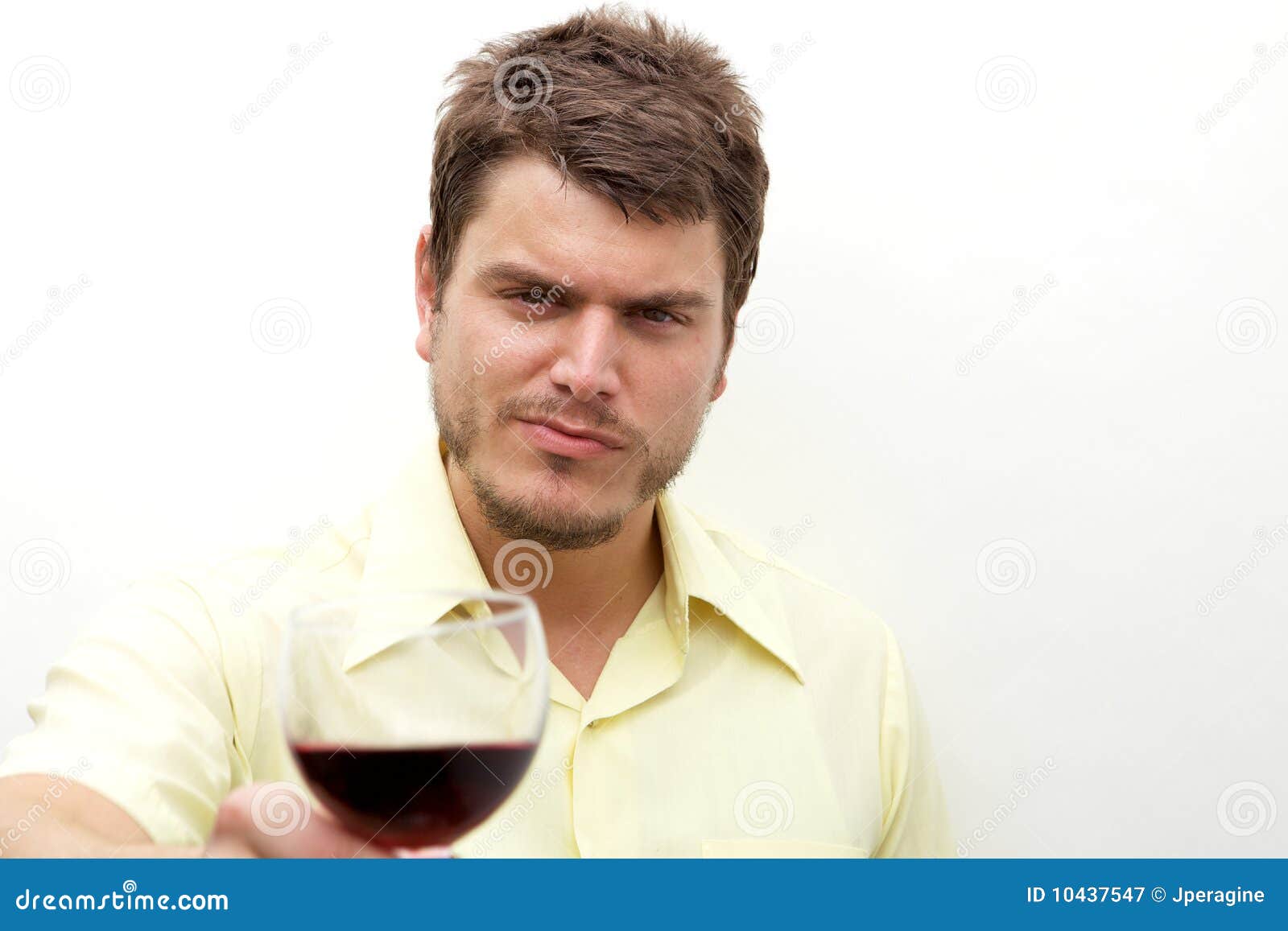 Young Man Toasting with a Glass Stock Image - Image of lifestyle ...
